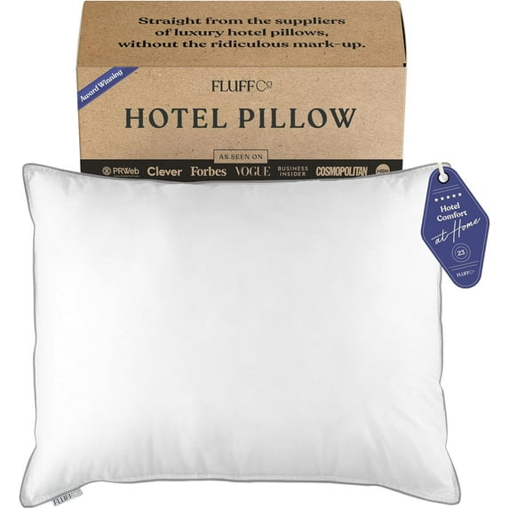 Zen Fluff™ Down Standard/Queen Pillow with 600 Fill Power White Duck ...
