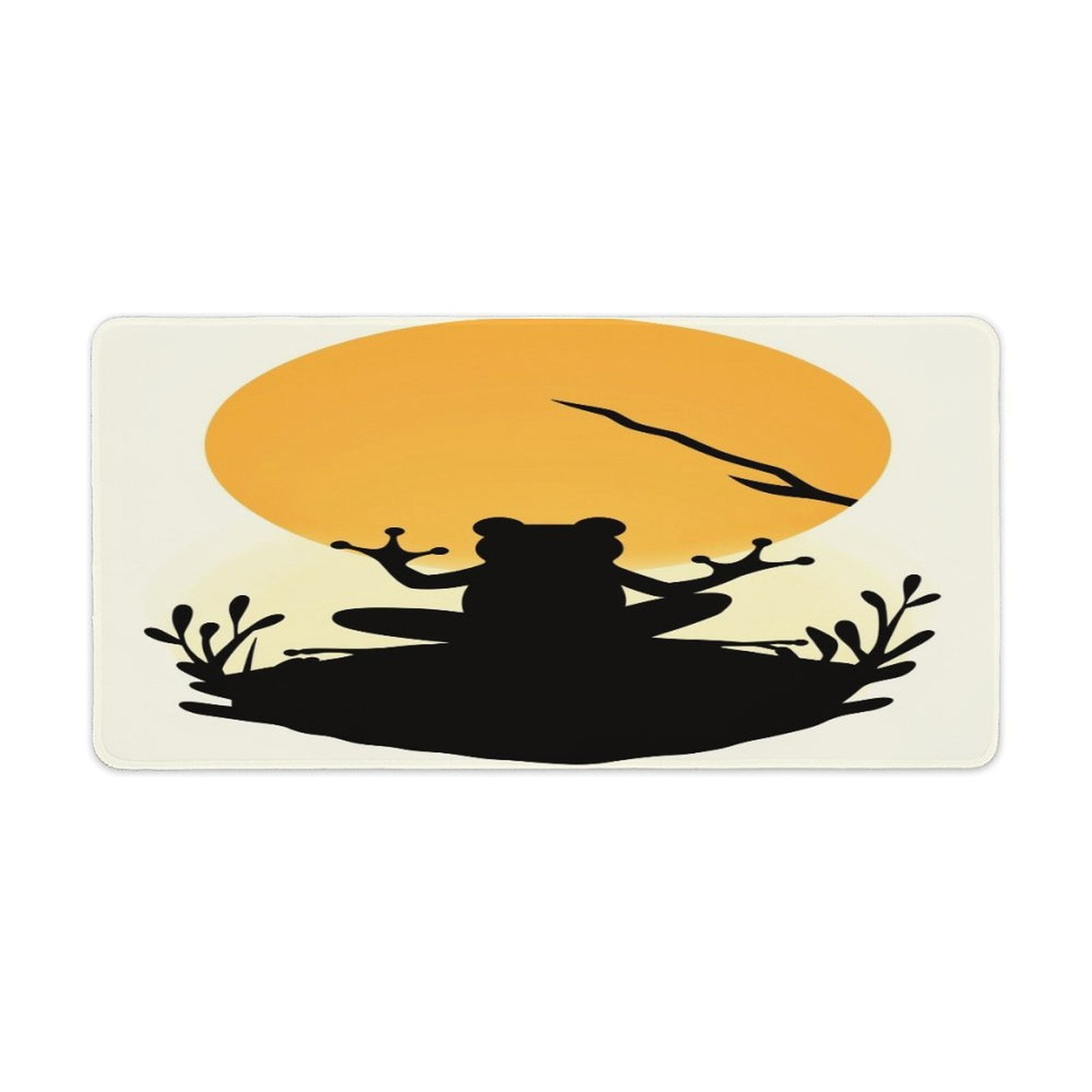 Zen Frog Sunset Mouse Pad Gamer Computer Accessories Keyboard Table Mat ...