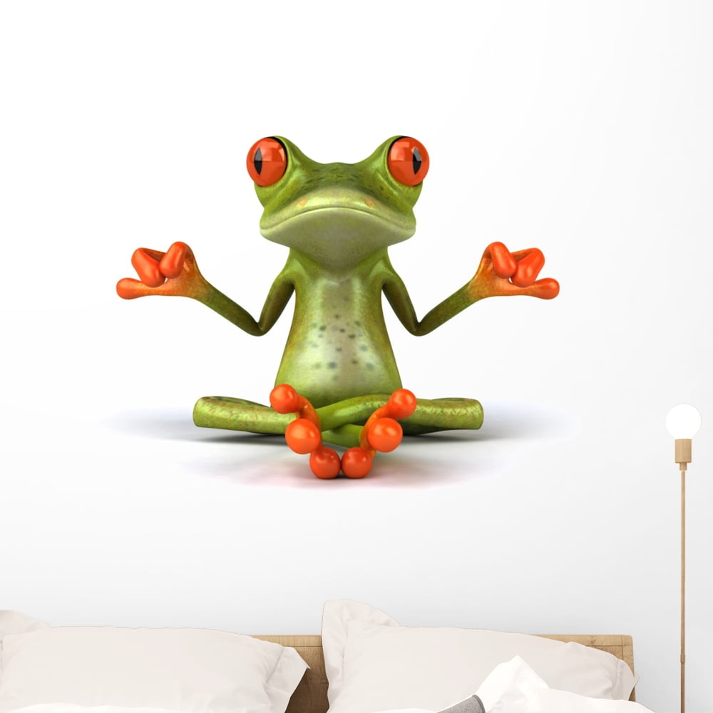 Zen Frog Wall Decal Sticker, Wallmonkeys Peel & Stick Vinyl Graphic (36 ...