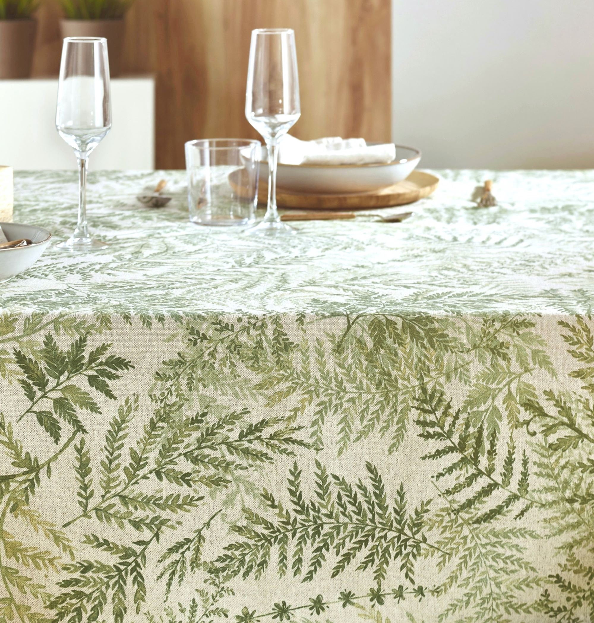 Zen Garden French Country Acrylic Cotton Coated Tablecloth - 118X59 ...