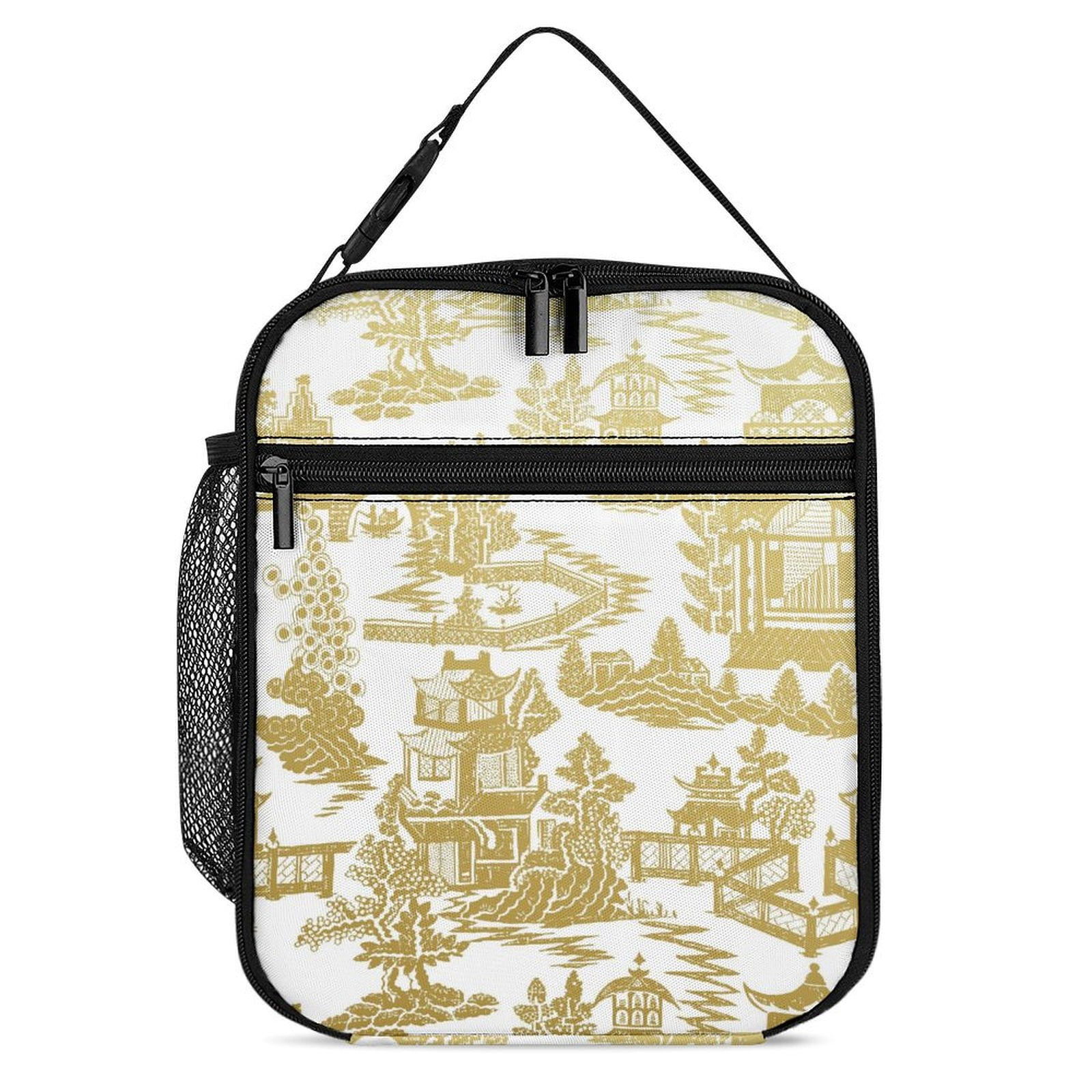 Zen Garden Gold Insulated Lunch Tote Bag Portable Cooler Thermal Food ...
