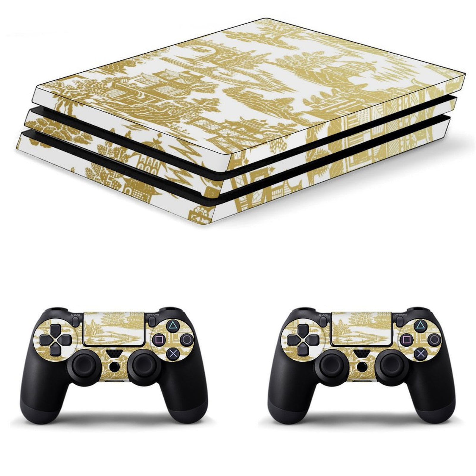 Zen Garden Gold PS4/PS4 Pro/PS4 Slim Skin Sticker For Console And Controller Skins - Walmart.com