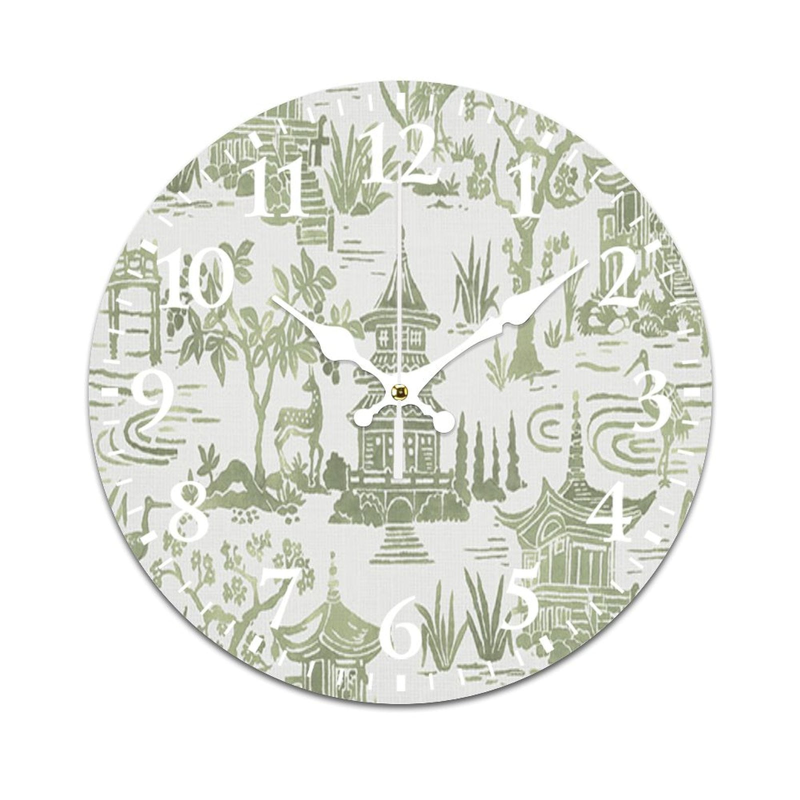 Zen Garden Green Wall Clock Modern Design Clocks Wall Hanging Home ...