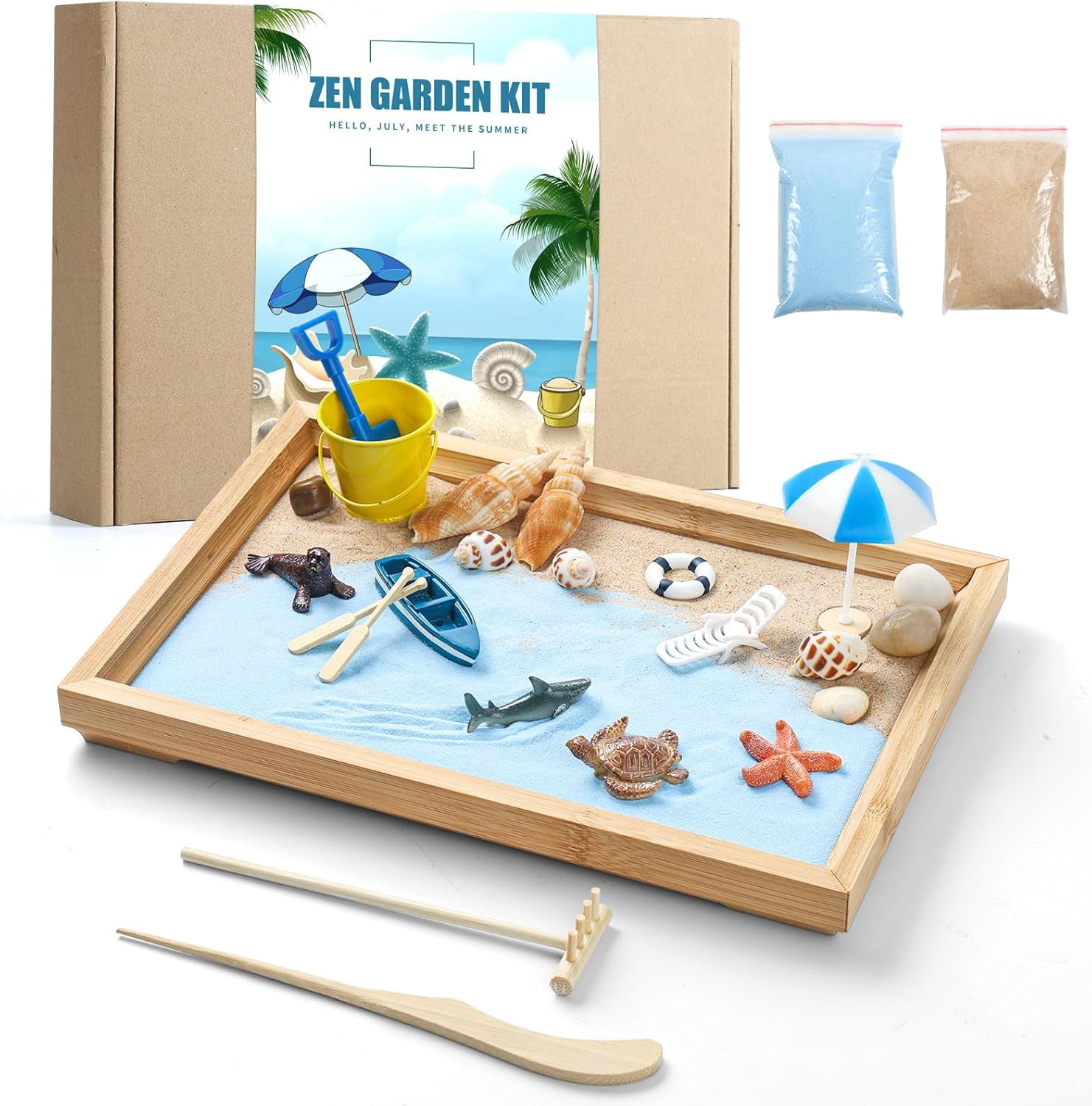Zen Garden Kit for Desk - Premium Beautiful Japanese Mini Beach Zen ...