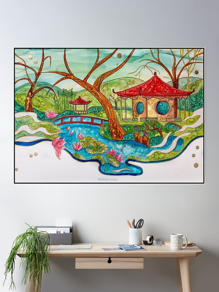 Zen Garden Poster Wall Art, Modern Wall Decor For Living Room Bedroom ...