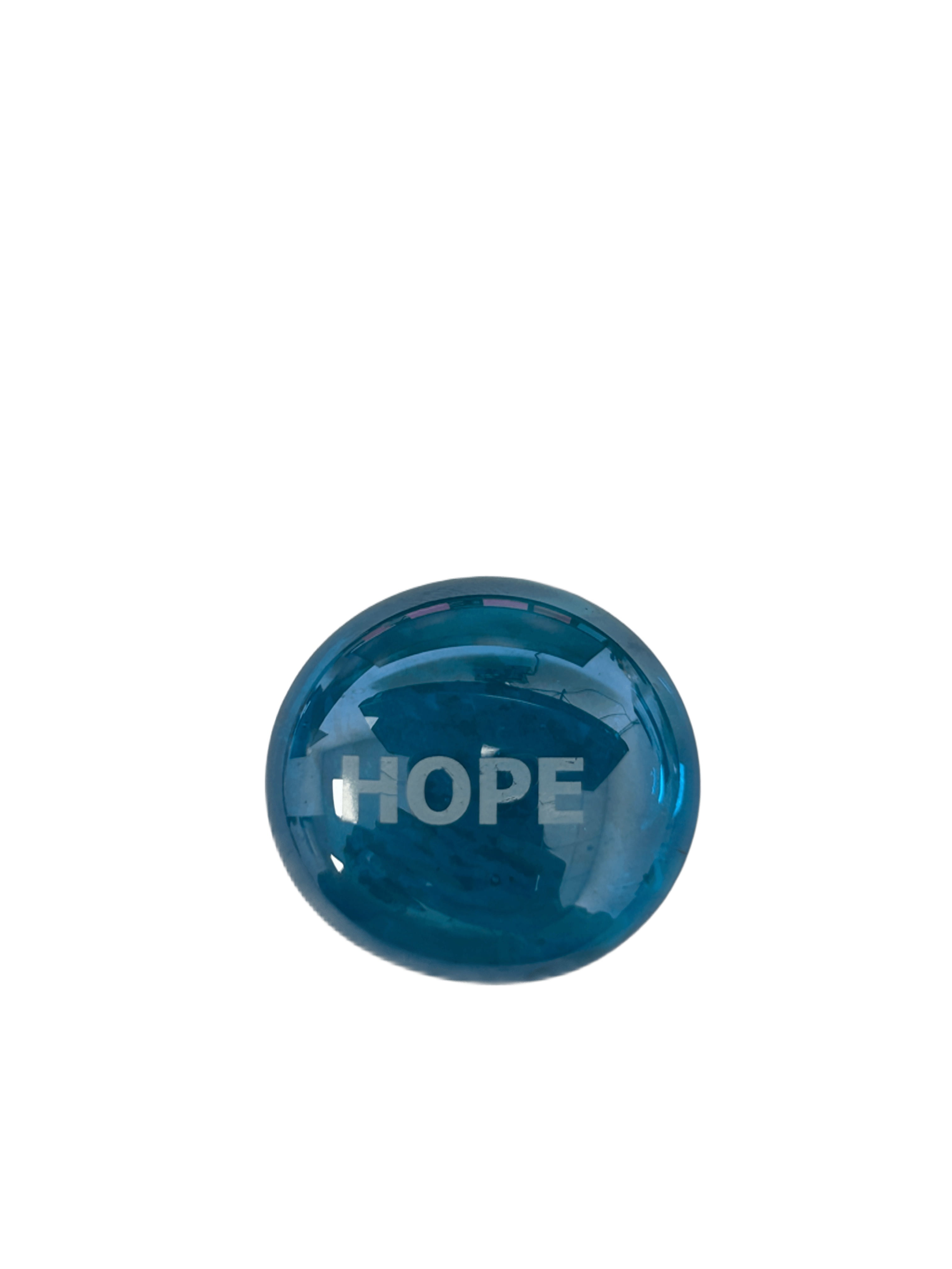 Zen Glass Stone, Thoughtful Sky Blue Stone with word Hope Gift ...