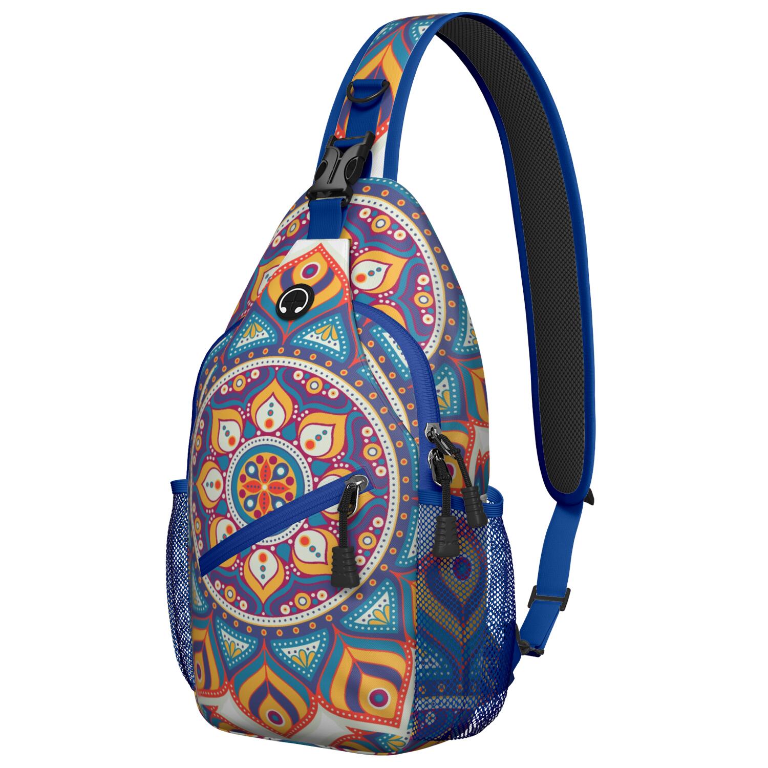 Zen Mandala Meditation Sling Backpack, Sacred Boho Ethnic Travel Bag ...