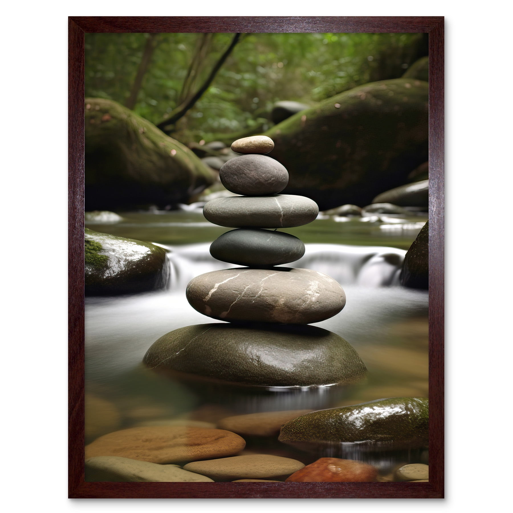 Zen Massage Stone Photograph Waterfall River Nature Beauty Salon ...
