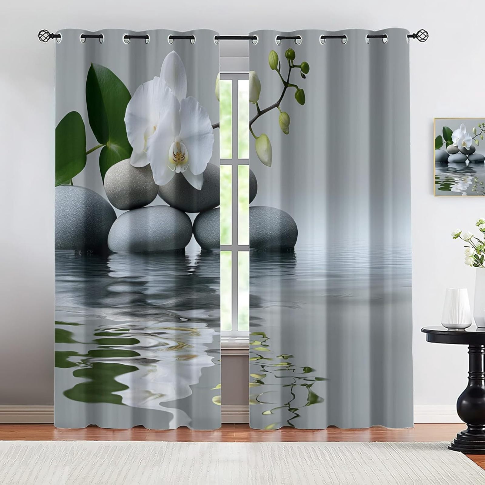 Zen Meditation Curtain, Spa Room Blackout Curtain For Living Room ...
