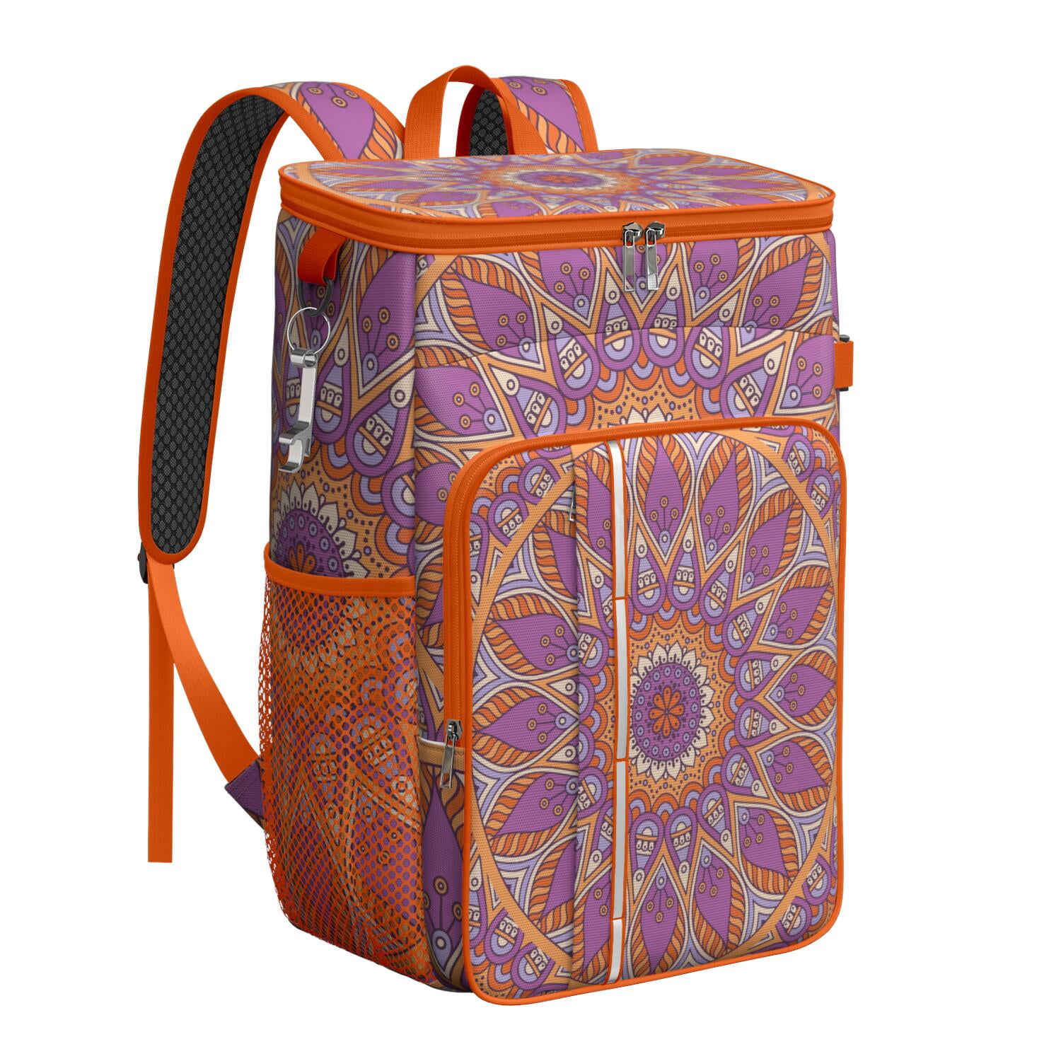 Zen Meditation Mandala Cooler Backpack - 20L Insulated Soft Cooler Bag ...