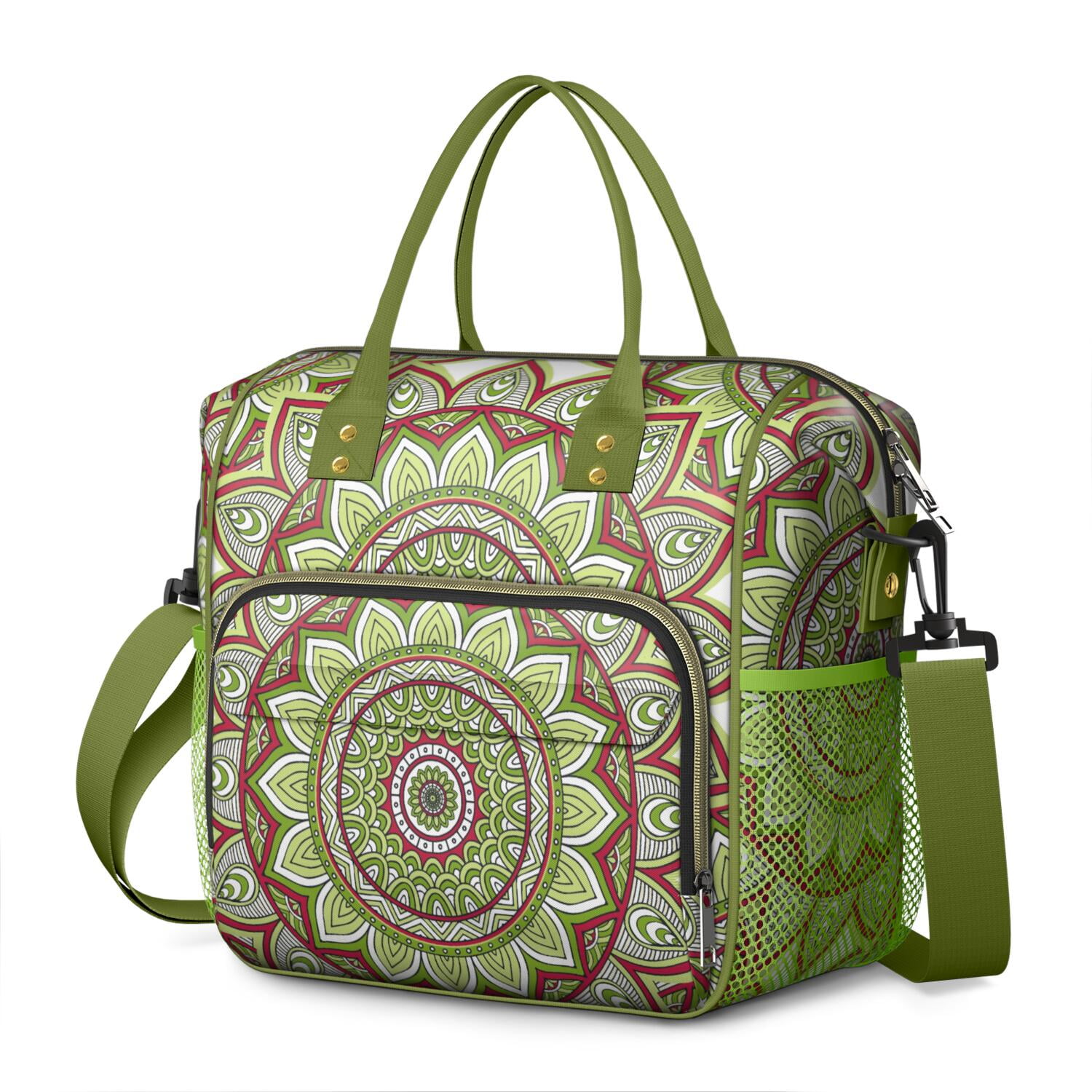 Zen Meditation Mandala Multi-Pocket Cooler Bag - Seamless Hot-Pressing ...