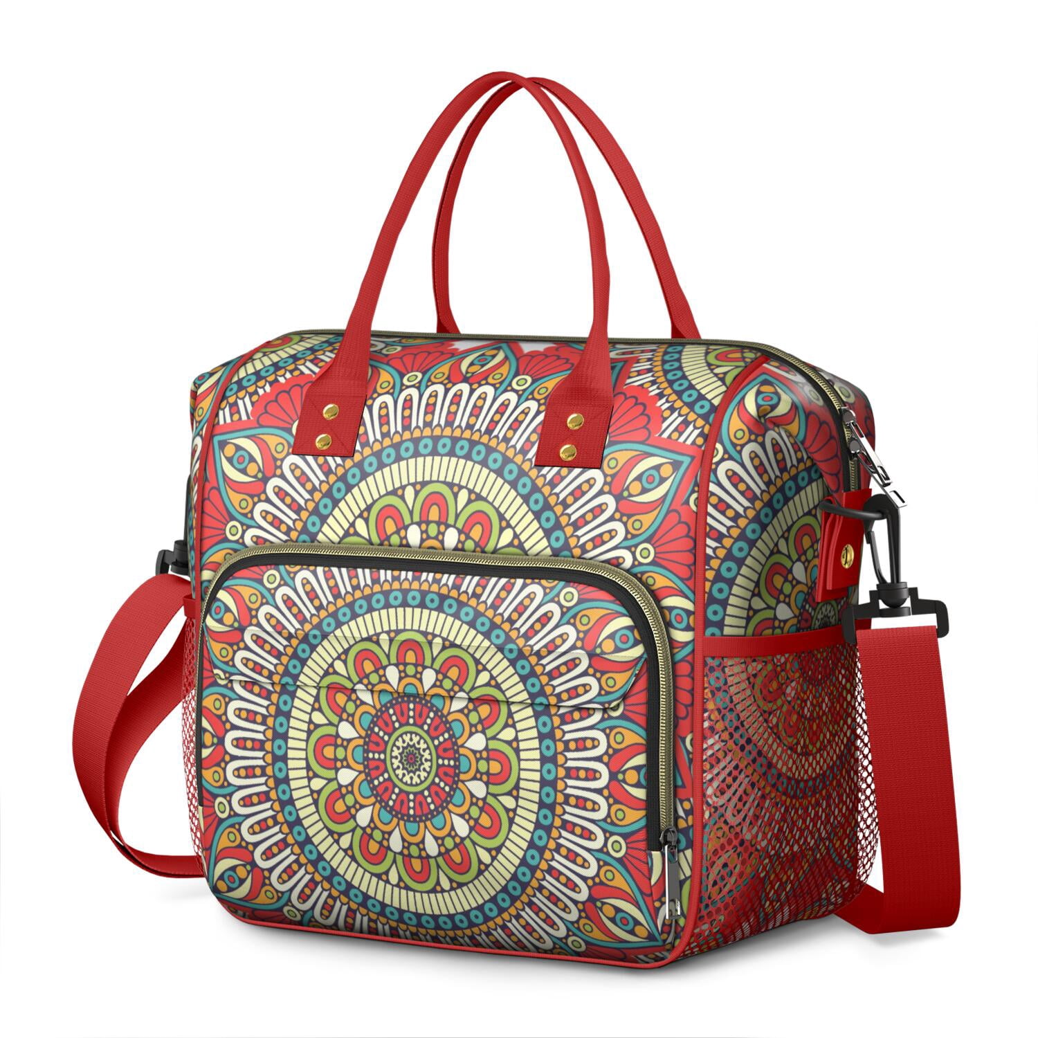 Zen Meditation Mandala Multi-Pocket Cooler Bag - Seamless Hot-Pressing ...