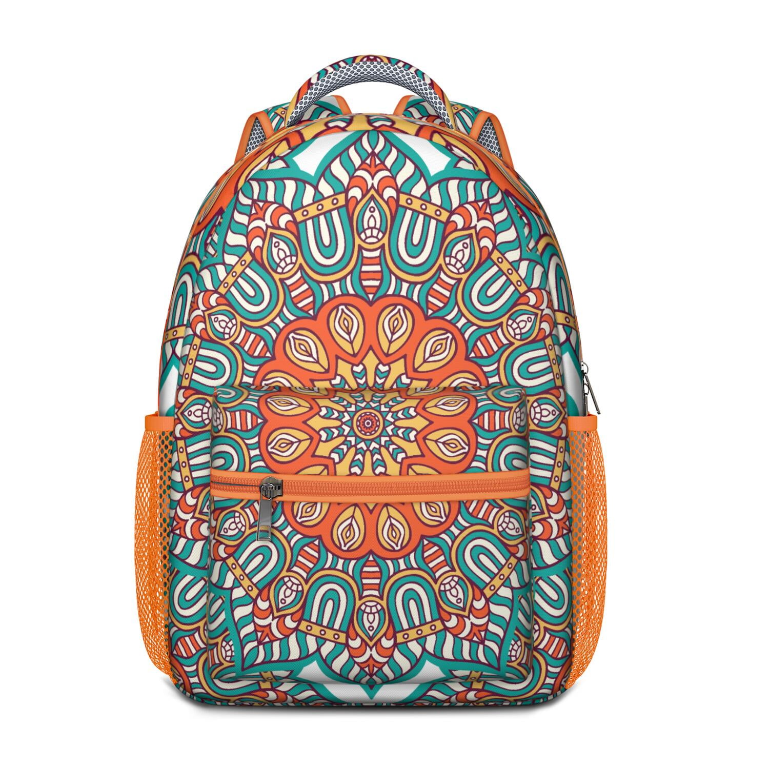 Zen Meditation Mandala School Backpack - Waterproof Ergonomic Design ...