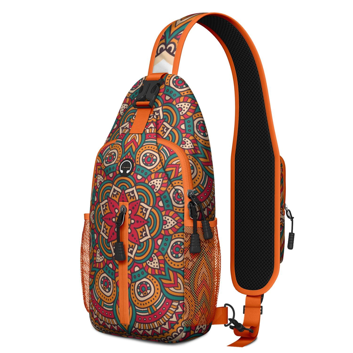 Zen Meditation Mandala Sling Backpack with Mystic Ethnic Design ...