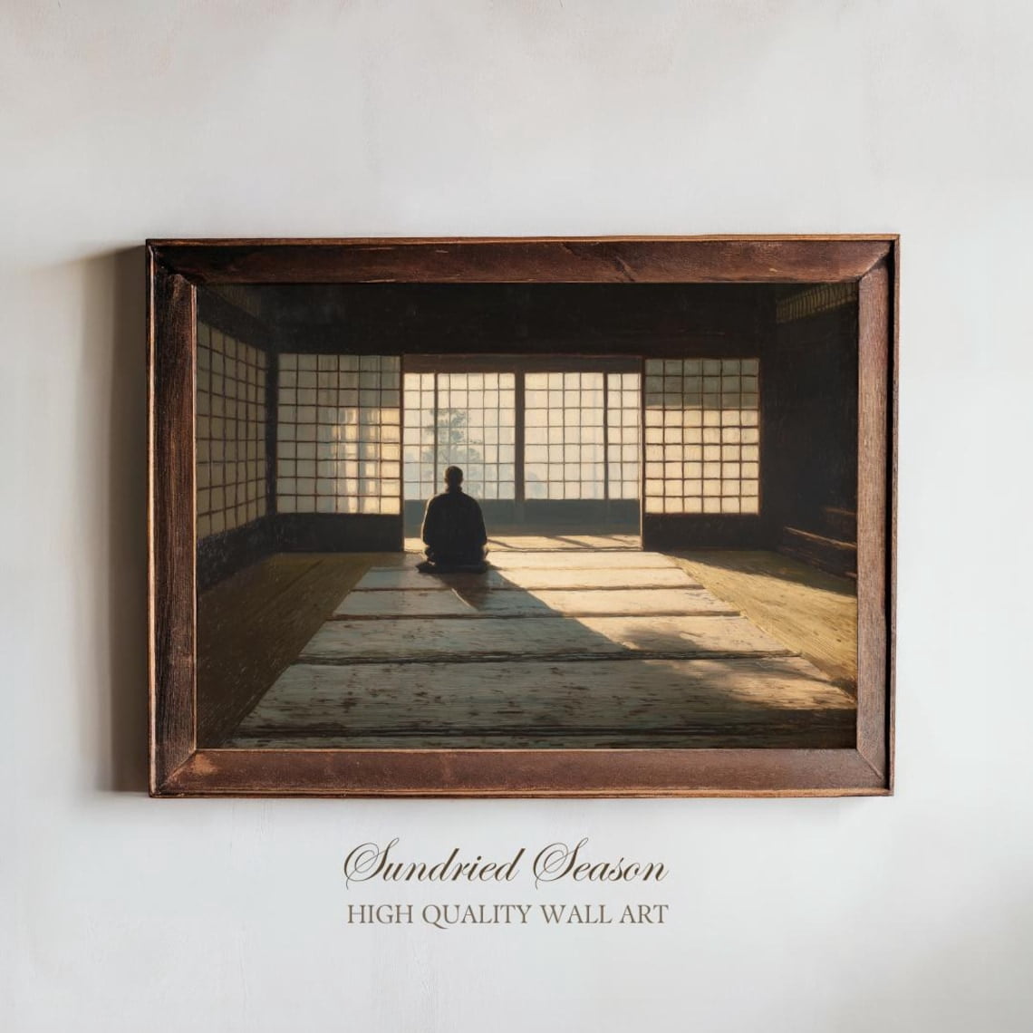 Zen Meditation Wall Art Japanese Dojo Minimalist Samurai Yoga Studio ...