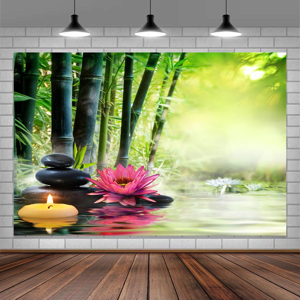 Zen Party Backdrop,7X5Ft Green Bamboo Forest Photography Background ...