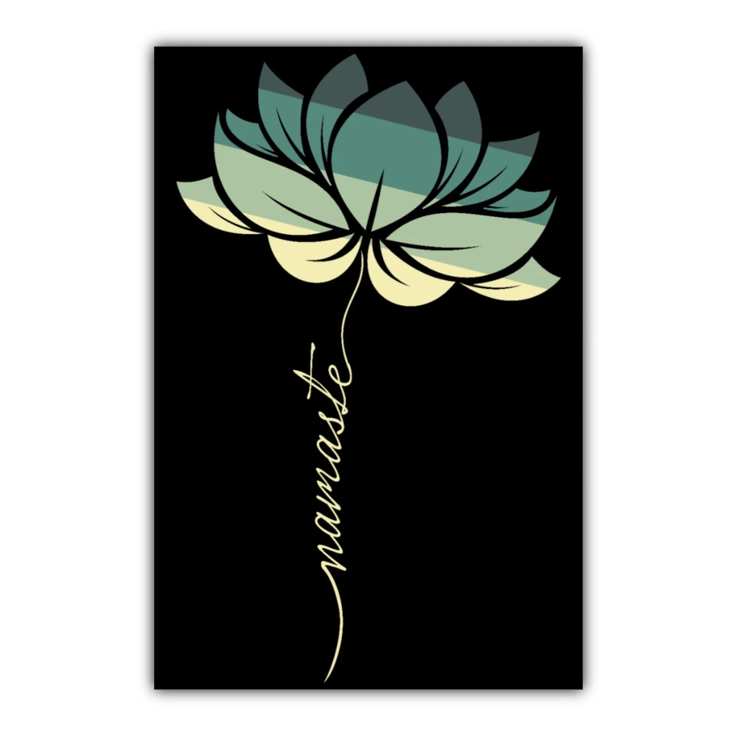 Zen Room Wall Decor Namaste Lotus Flower Canvas Art Work - Walmart.com