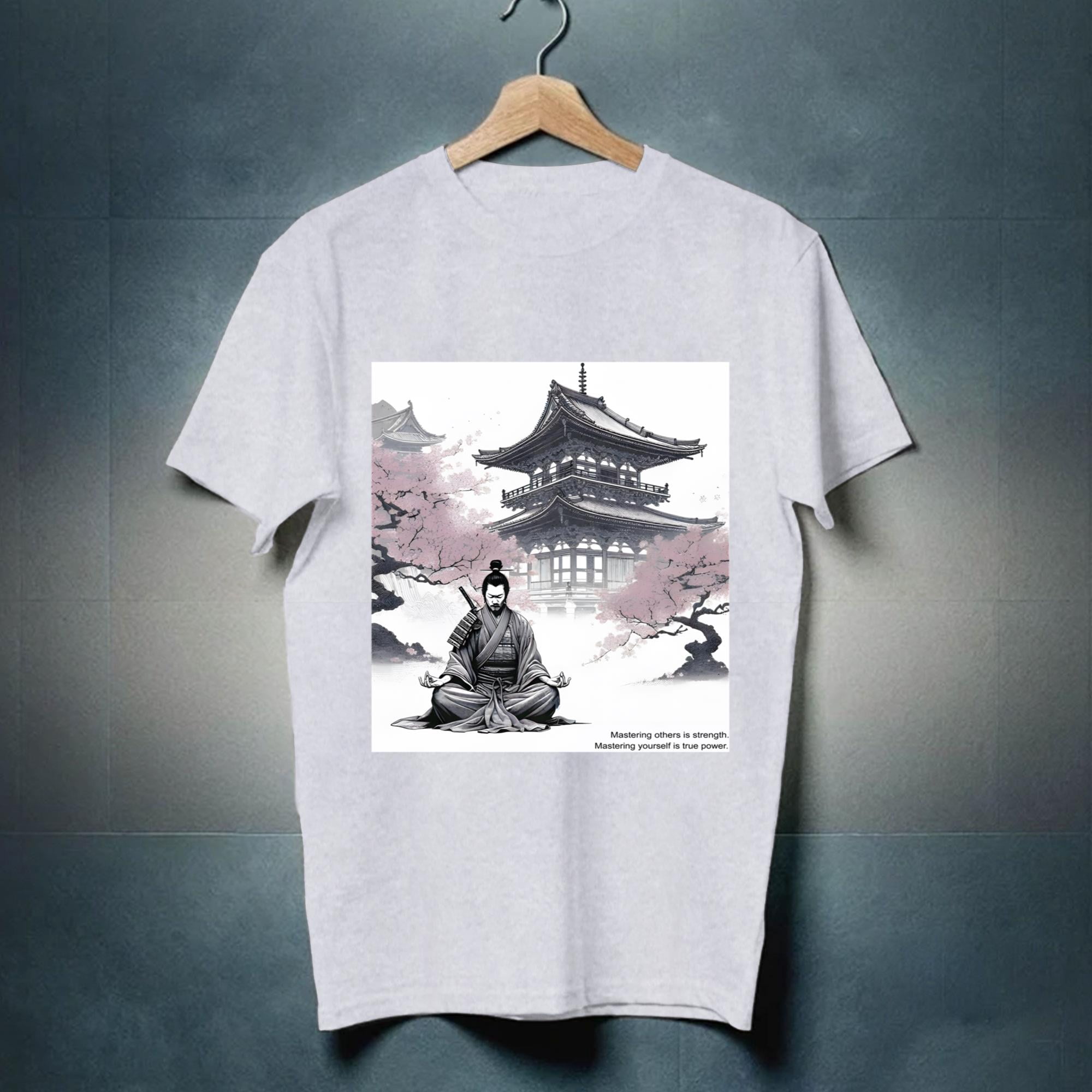 Zen Samurai T-Shirt Meditation Lao Tzu Buddhism Japanese Zazen Tao Te ...