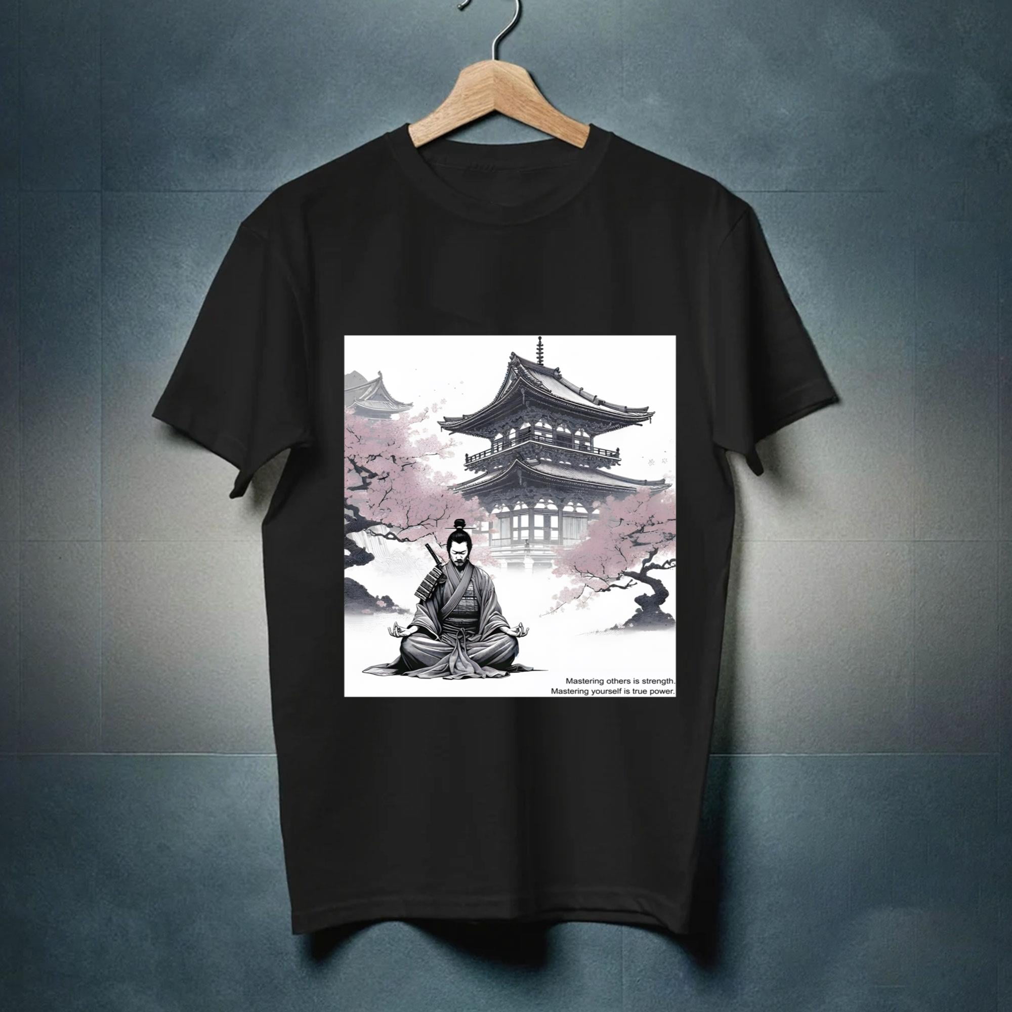 Zen Samurai T-Shirt Meditation Lao Tzu Buddhism Japanese Zazen Tao Te ...