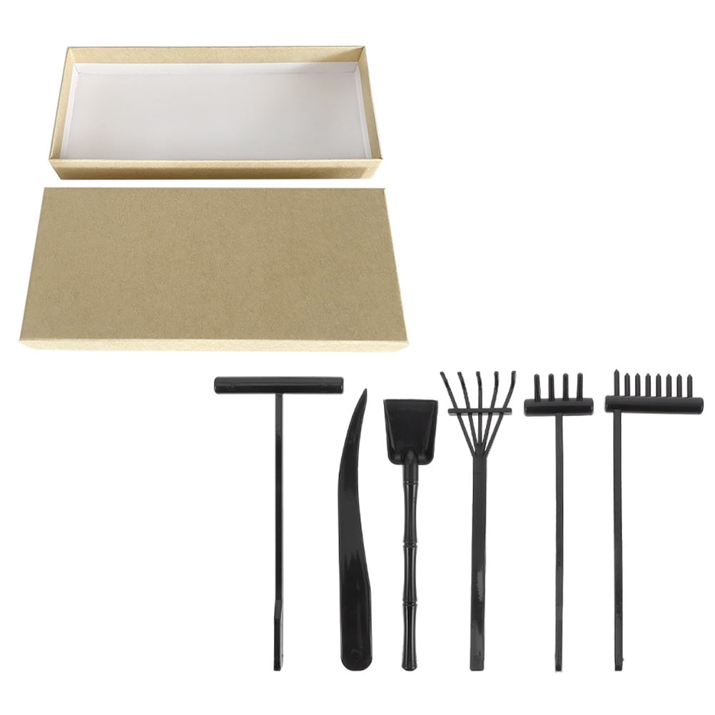 Zen Sand Rake Set Meditation Rock Garden Tools Mars Plant Black ...