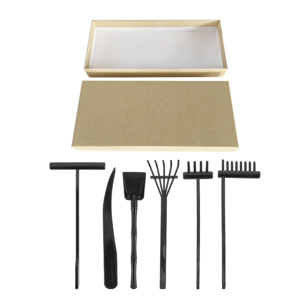 Zen Sand Rake Set Meditation Rock Garden Tools Plants Black - Walmart.com