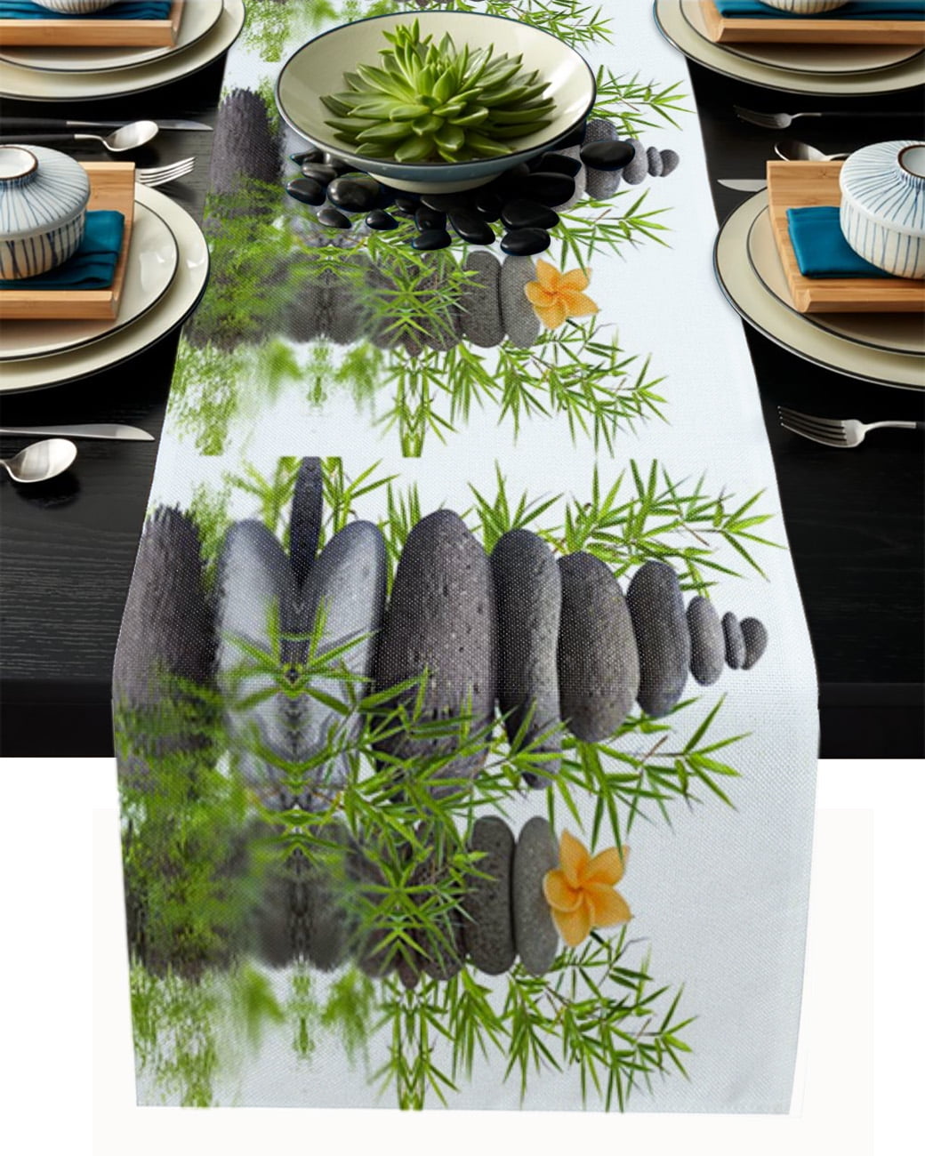Zen Sand St Table Runner for Dining Table Wedding ration Tablecloth ...