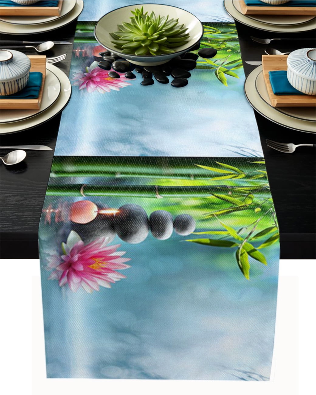 Zen Sand St Table Runner for Dining Table Wedding ration Tablecloth ...