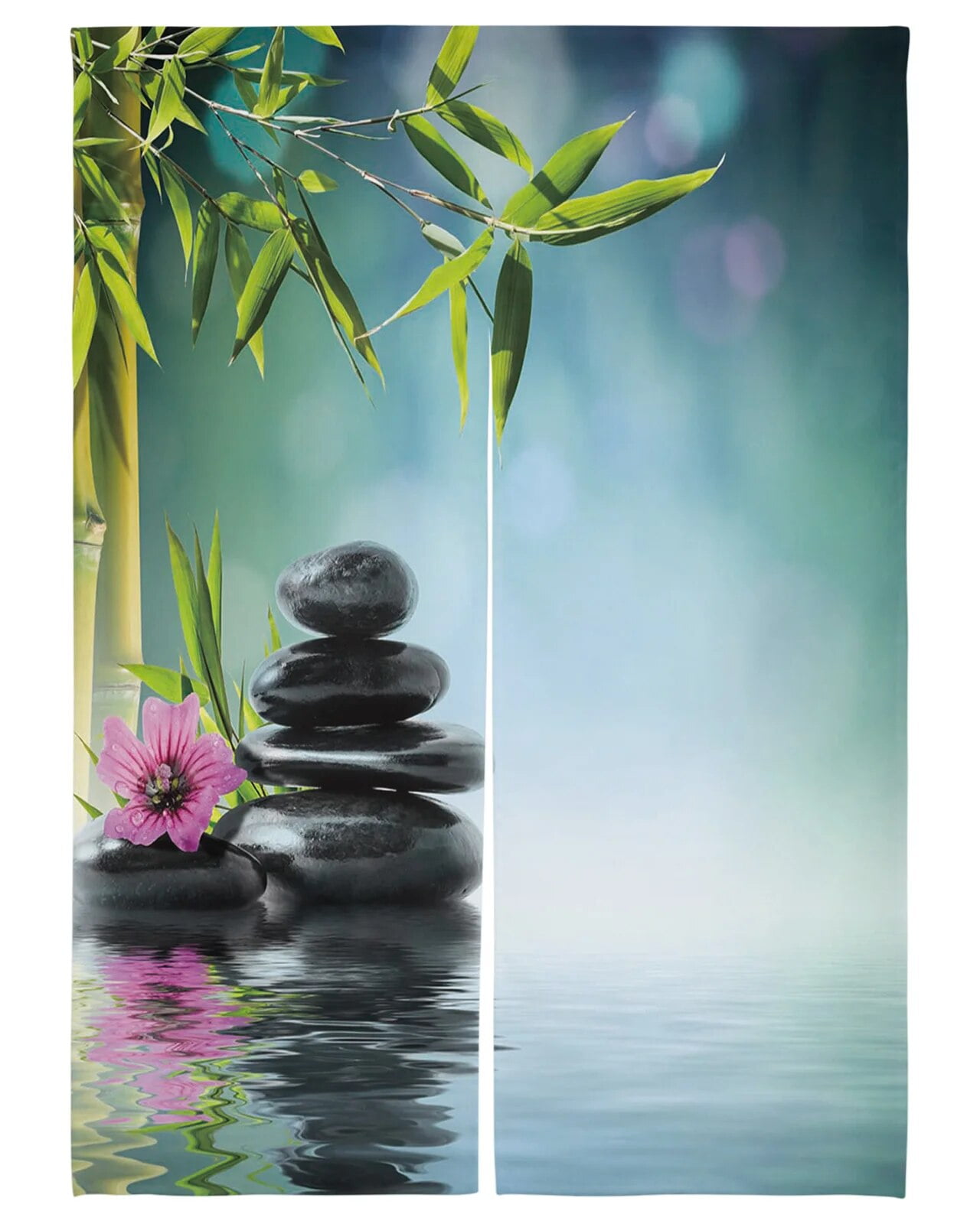 Zen Sand Stone Door Curtain Japanese Style Bedroom Partition Drapes ...