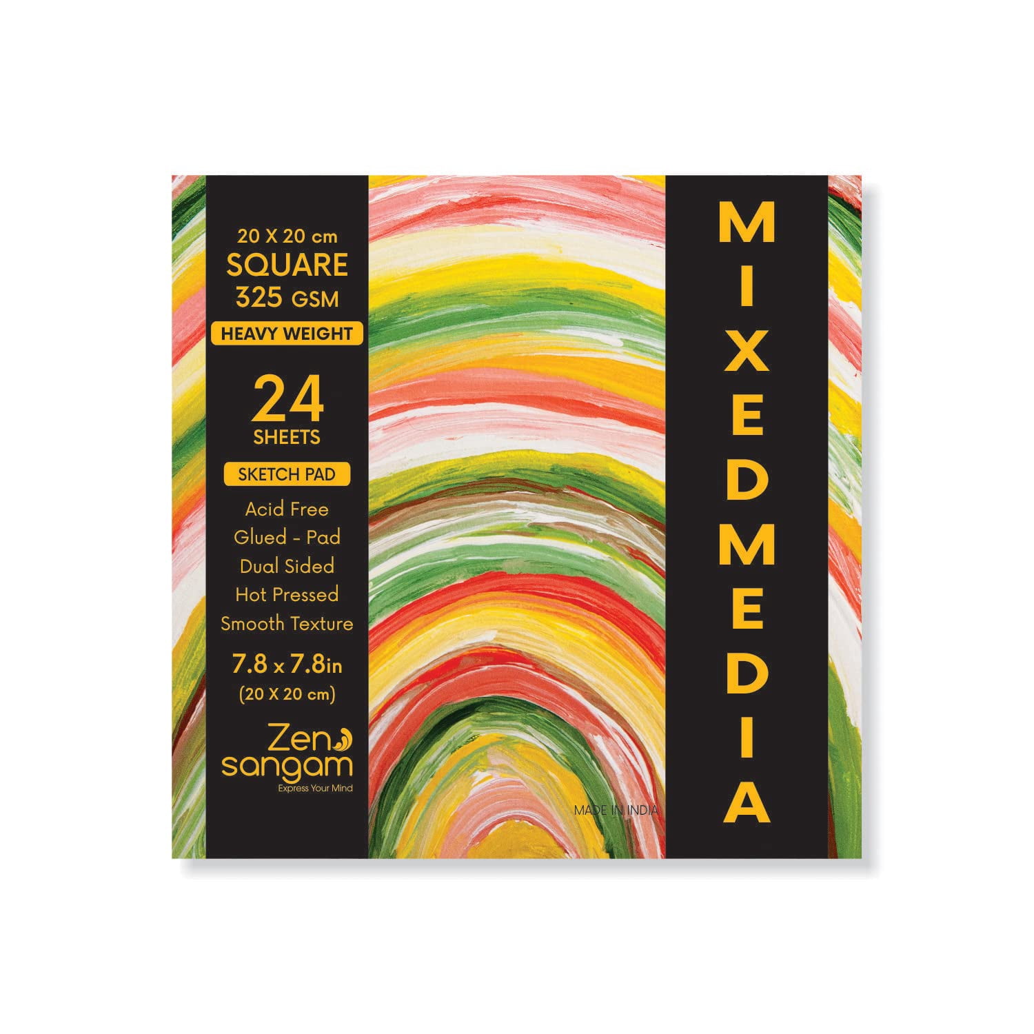 Zen Sangam Artists’ Square TSF6 Heavy Weight Mixed Media Paper Pad ...