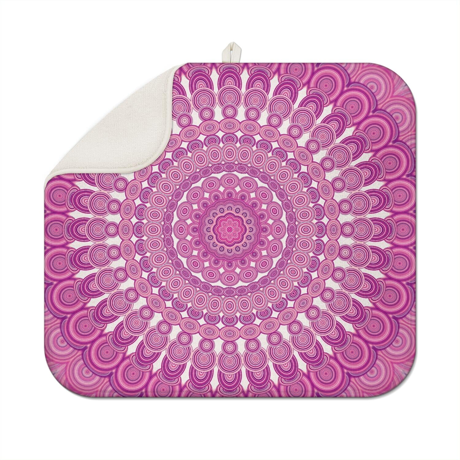Zen Spiritual Countertop Drying Pad Colorful Psychedelic Design, Quick ...