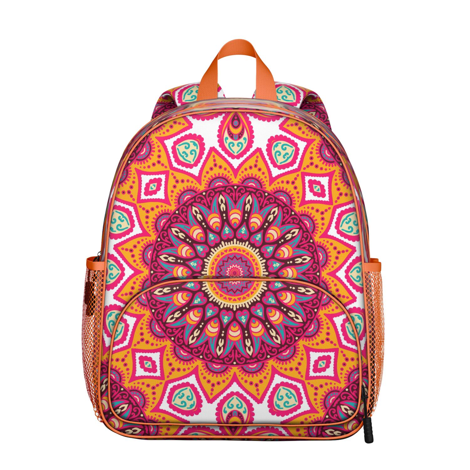 Zen Spiritual Mandala Ergonomic School Backpack - Waterproof with ...