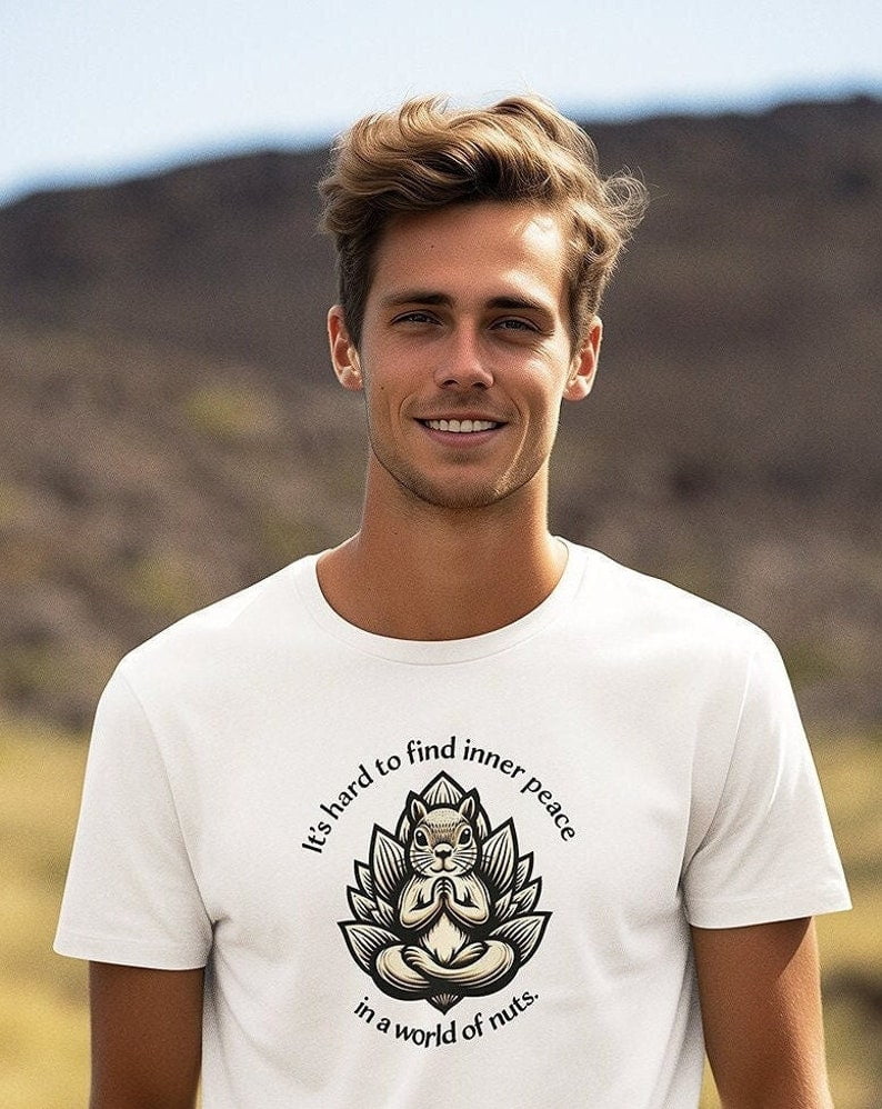 Zen Squirrel T-Shirt: Squirrel Lover Shirt Funny Squirrel Shirt Animal ...