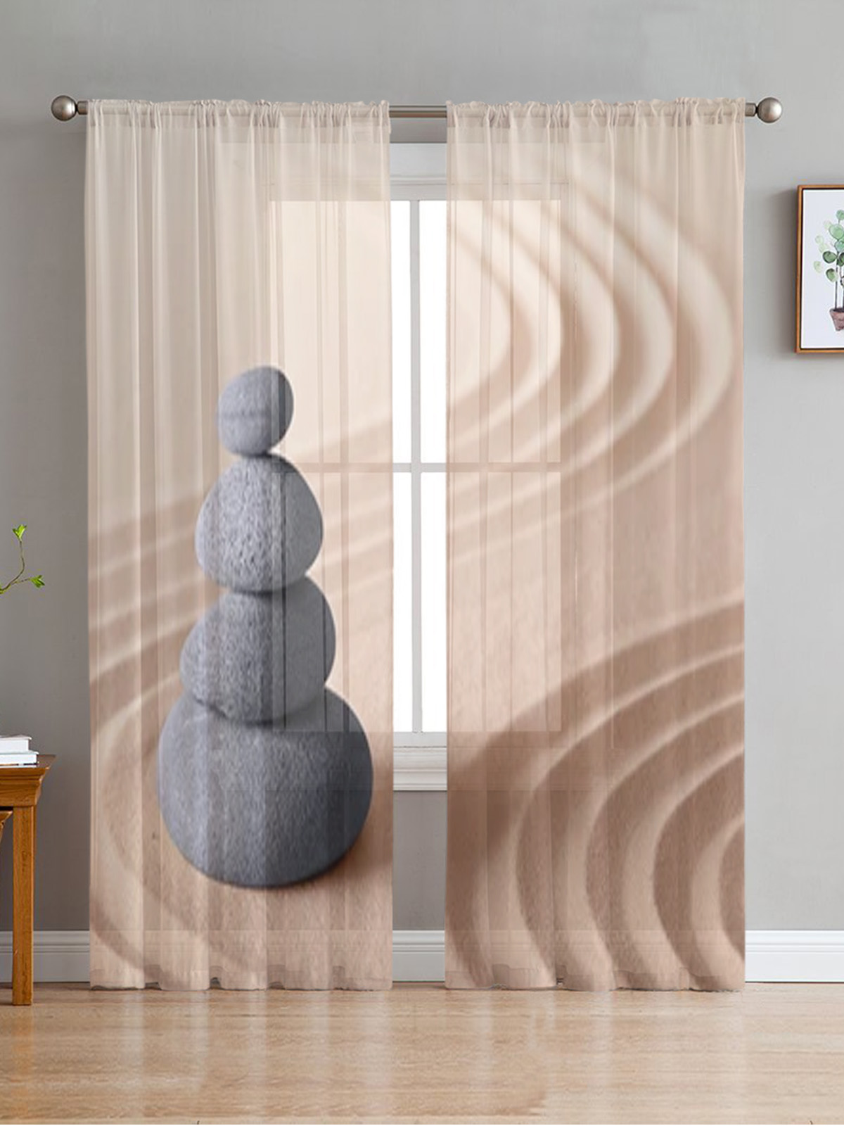 Zen St Purple Orchid Calm Candle Window Curtains Bedroom Modern Drape ...
