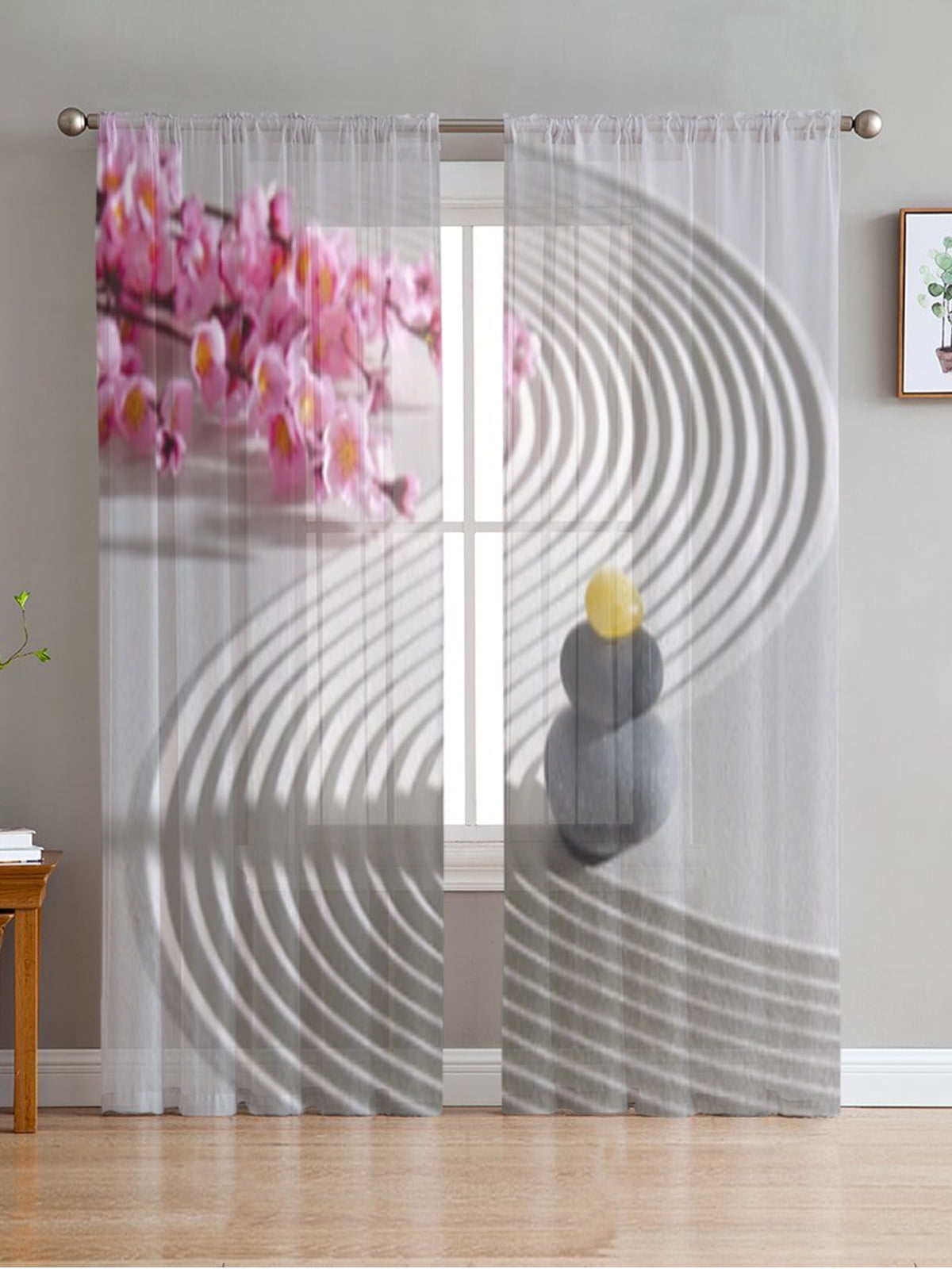 Zen St Purple Orchid Calm Candle Window Curtains Bedroom Modern Drape ...