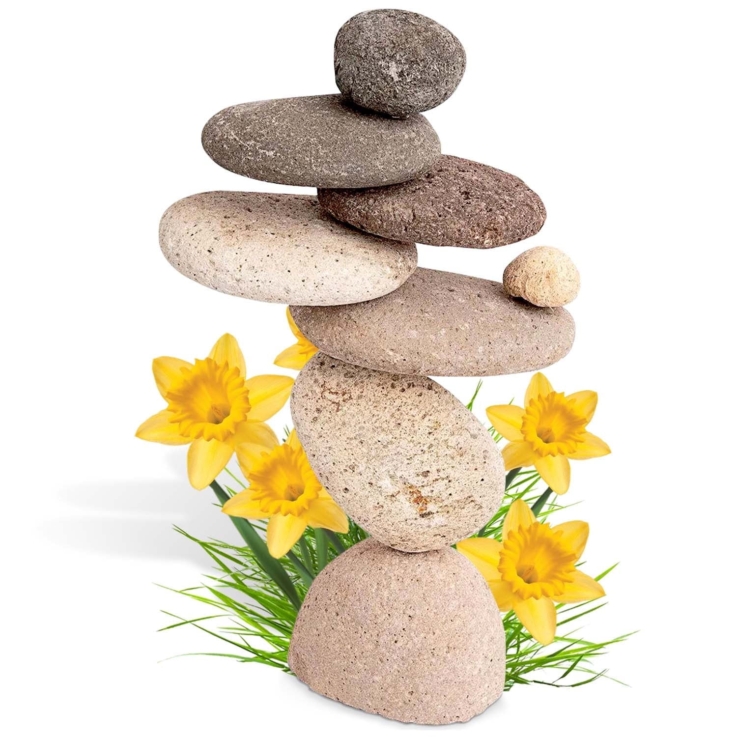 Zen Stacked Rock Statue (14 inches tall) Happy Gardens Japanese Natural ...
