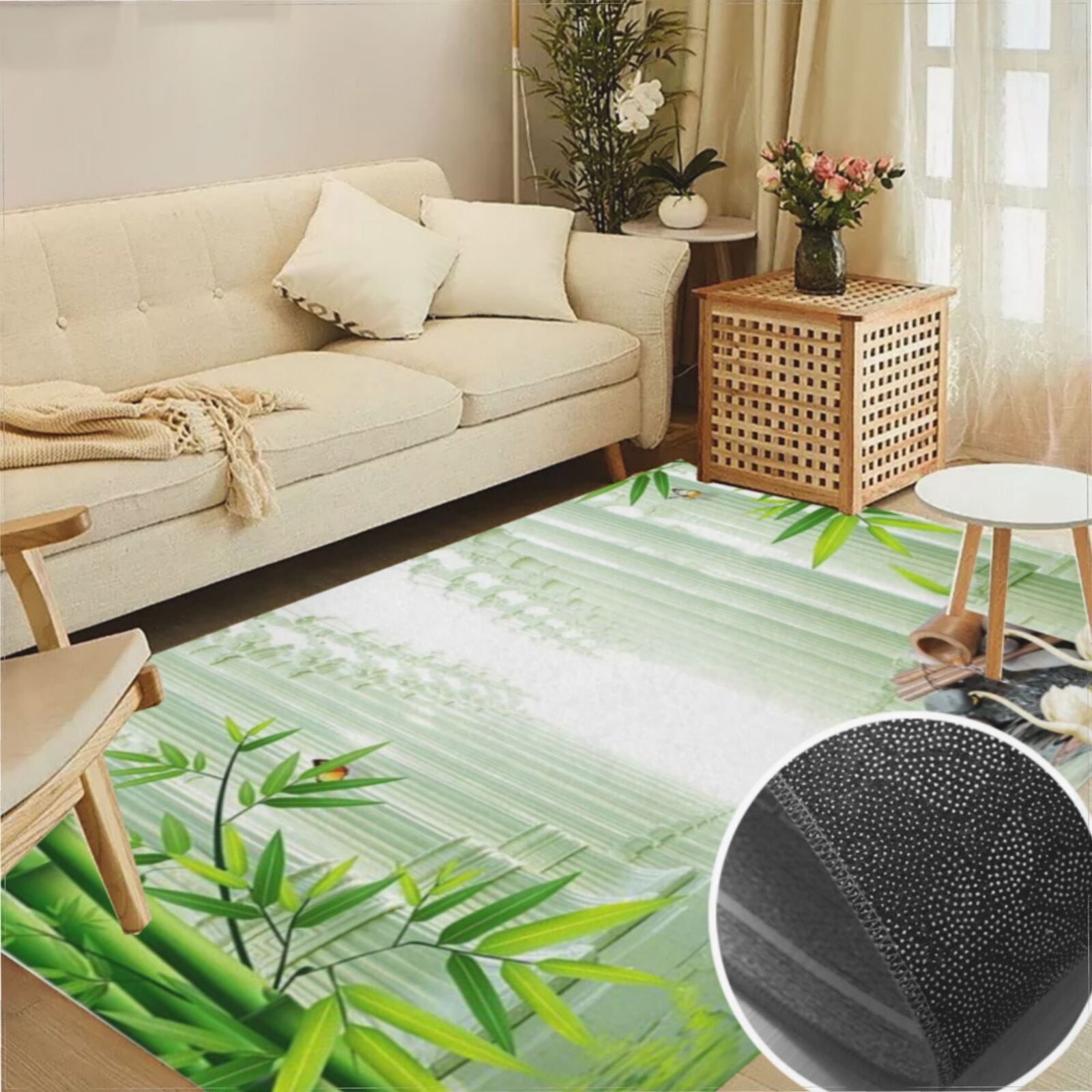 Zen Stone Green Bamboo Forest Water Adult Home Decor Bedroom Living ...