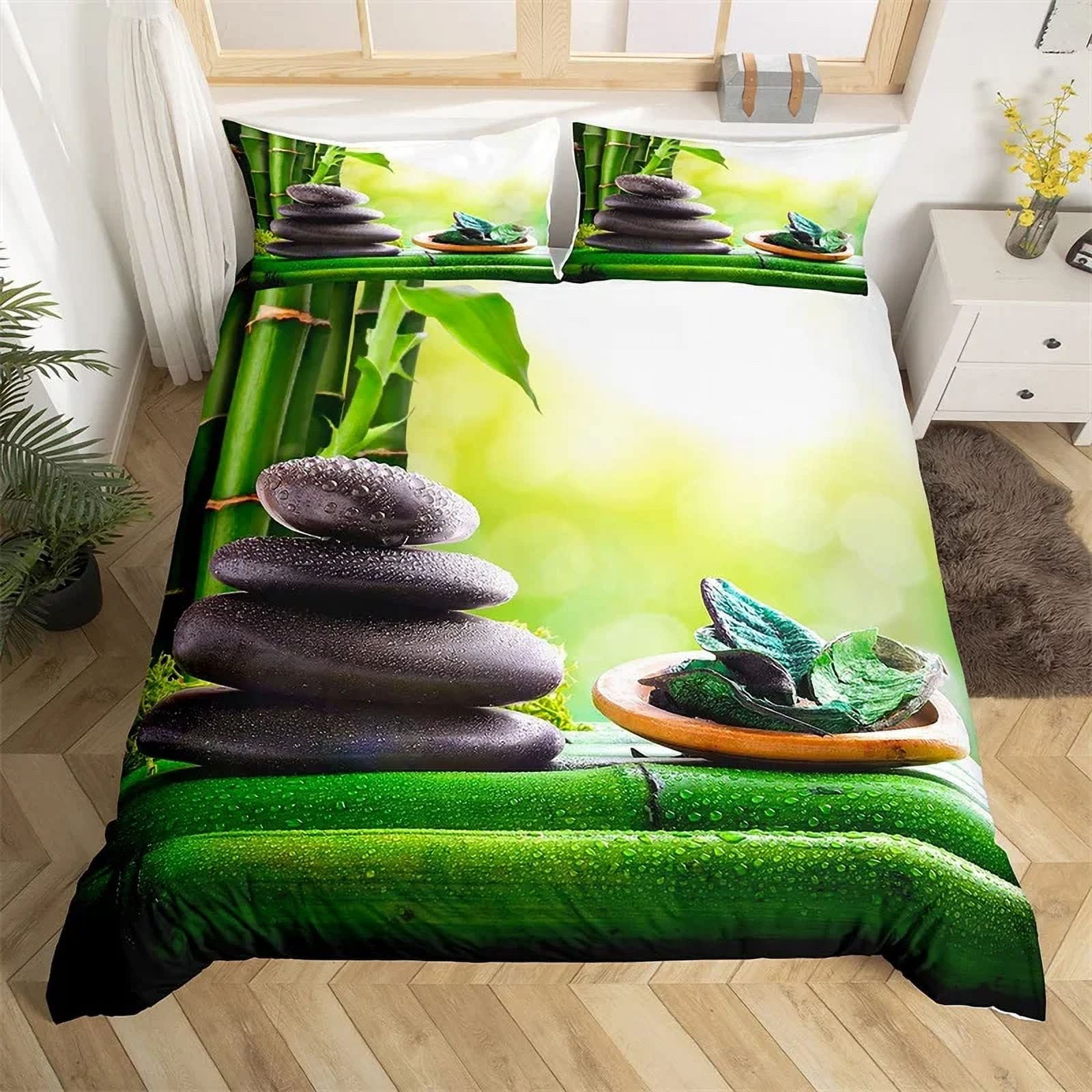 Zen Sts Duvet Cover Bamboo Phalaenopsis Bedding Set Meditation Quilt ...