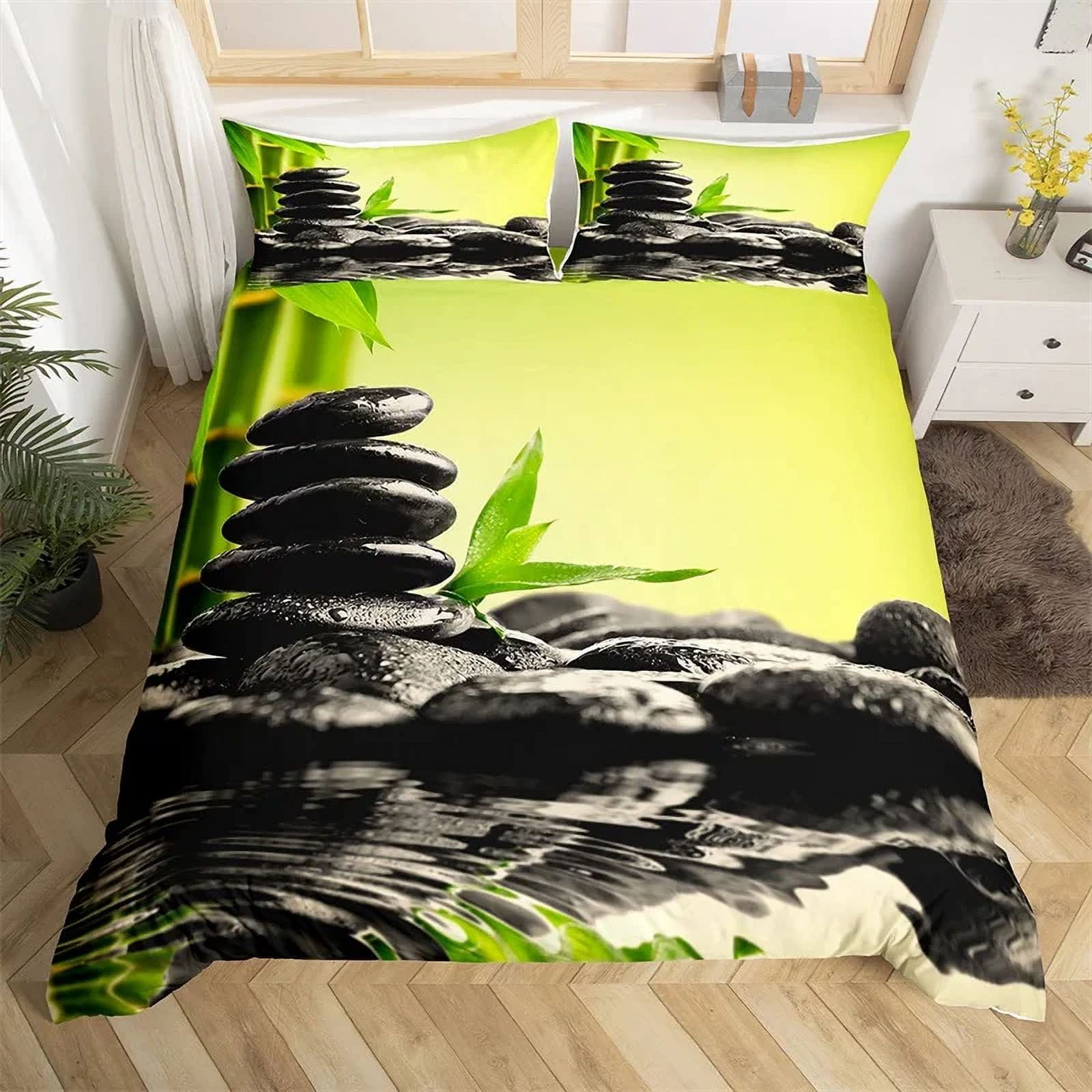 Zen Sts Duvet Cover Bamboo Phalaenopsis Bedding Set Meditation Quilt ...