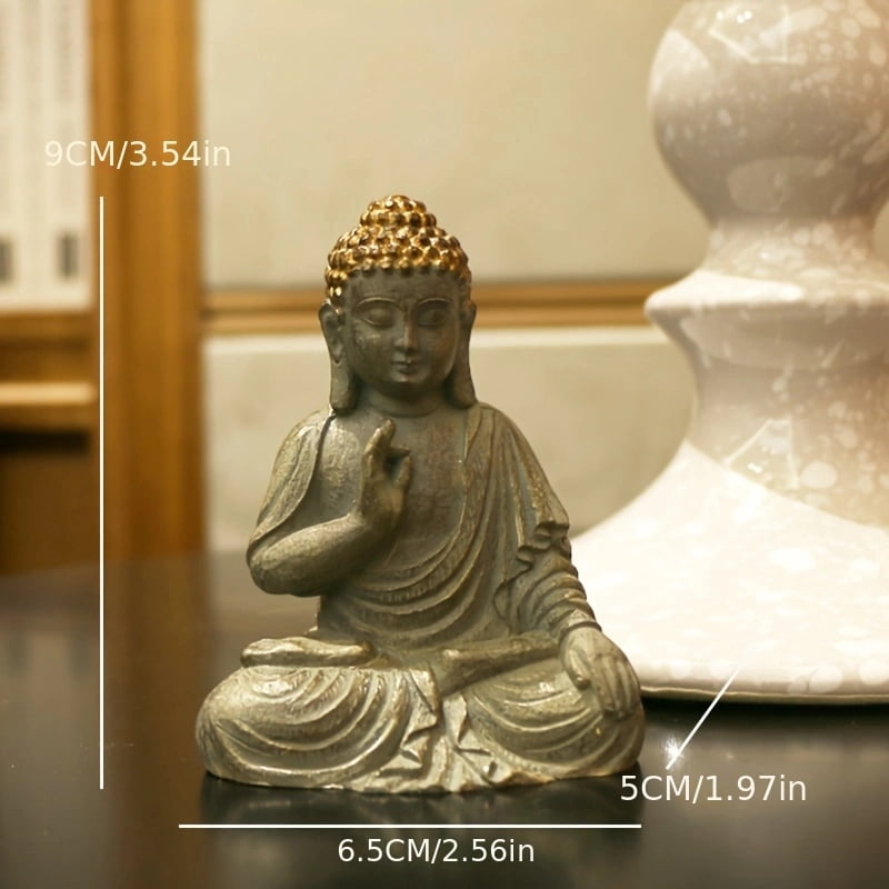 Zen small Buddha statue candlestick decorative lamp antique porch ...
