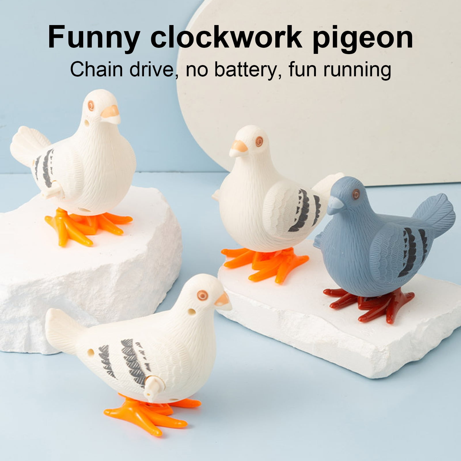ZenCart 1/2/3/5/8/10Pcs Wind-up Pigeon Toy Jumping Pigeon Spring ...