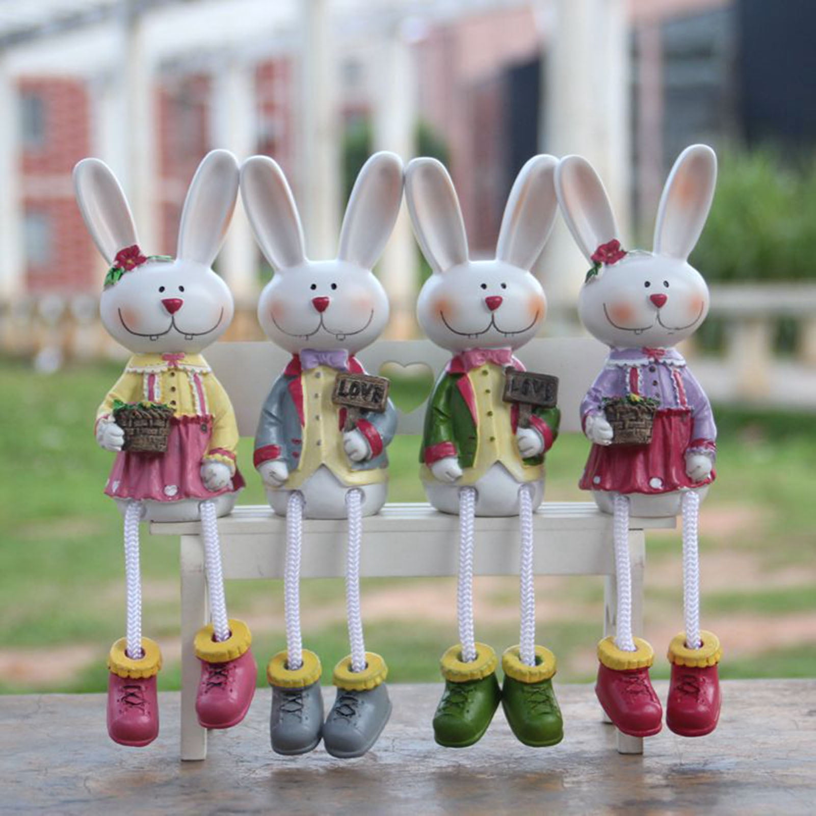 ZenCart 1 Pair Resin Animal Figurines Tabletop Decor Animal Statues ...