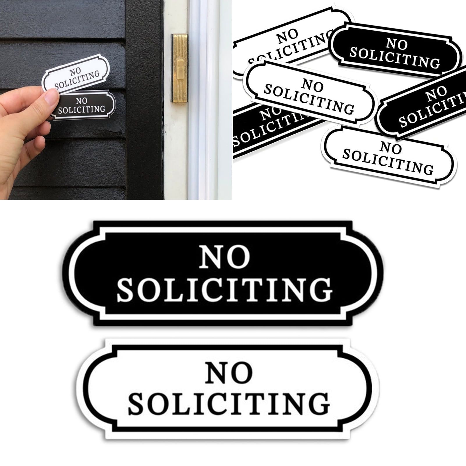 ZenCart 10Pcs Small No Soliciting Signs Self-adhesive Stickers ...