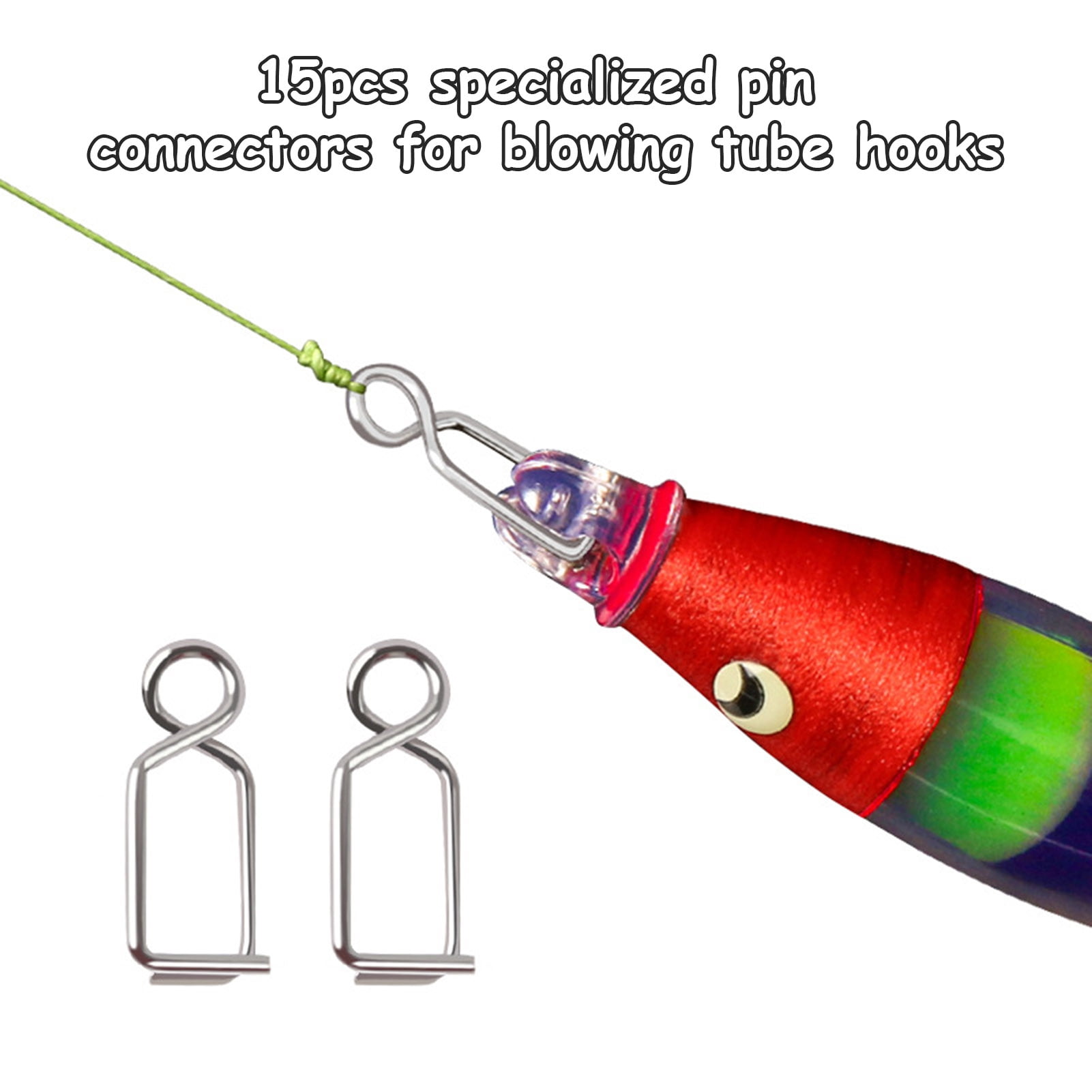 ZenCart 15Pcs Squid Jig Hook Lure Snap Heavy Duty Metal Fishing ...