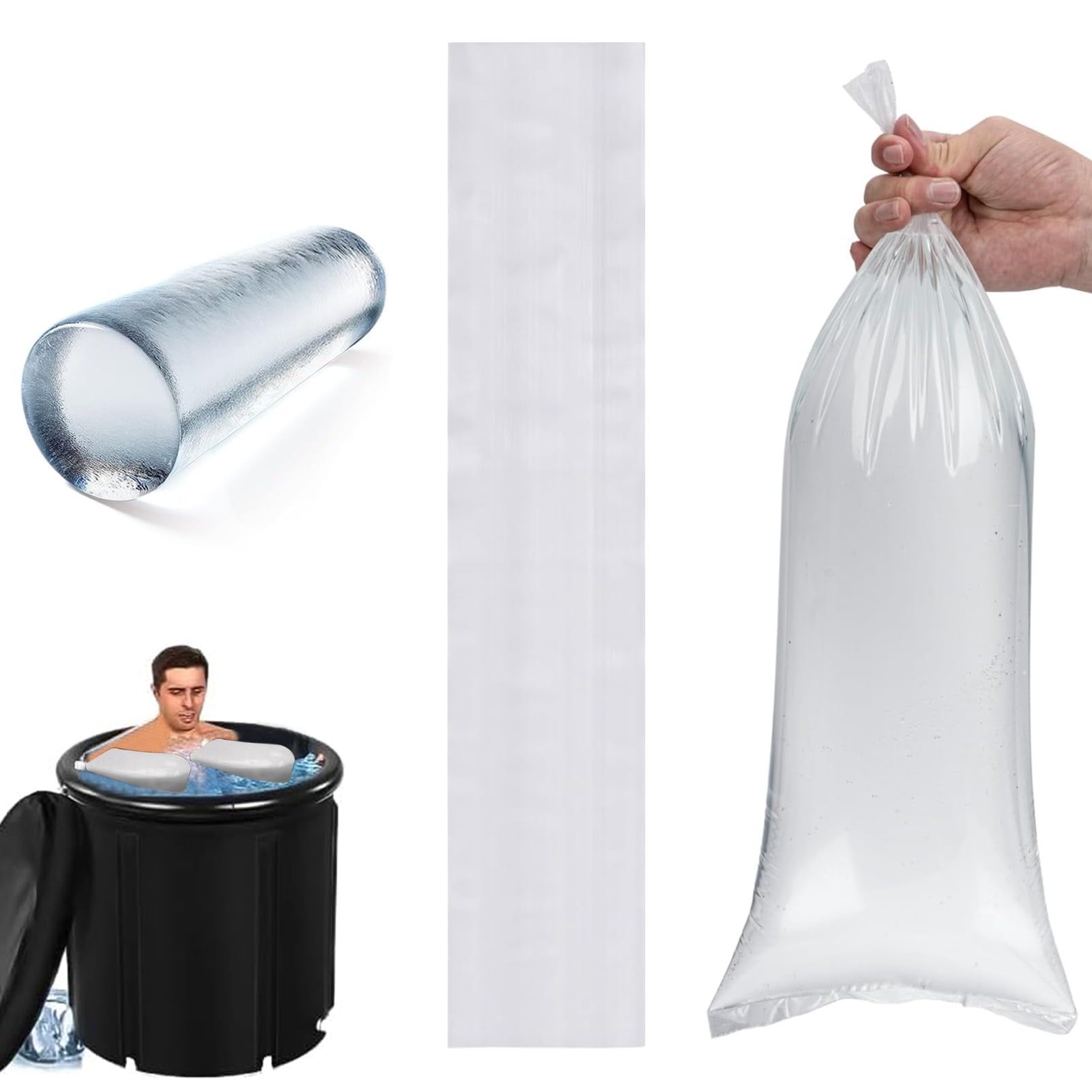 ZenCart 200Pcs Ice Bath Bags 30/40/50cm Extra Large Ice Bags Tear ...