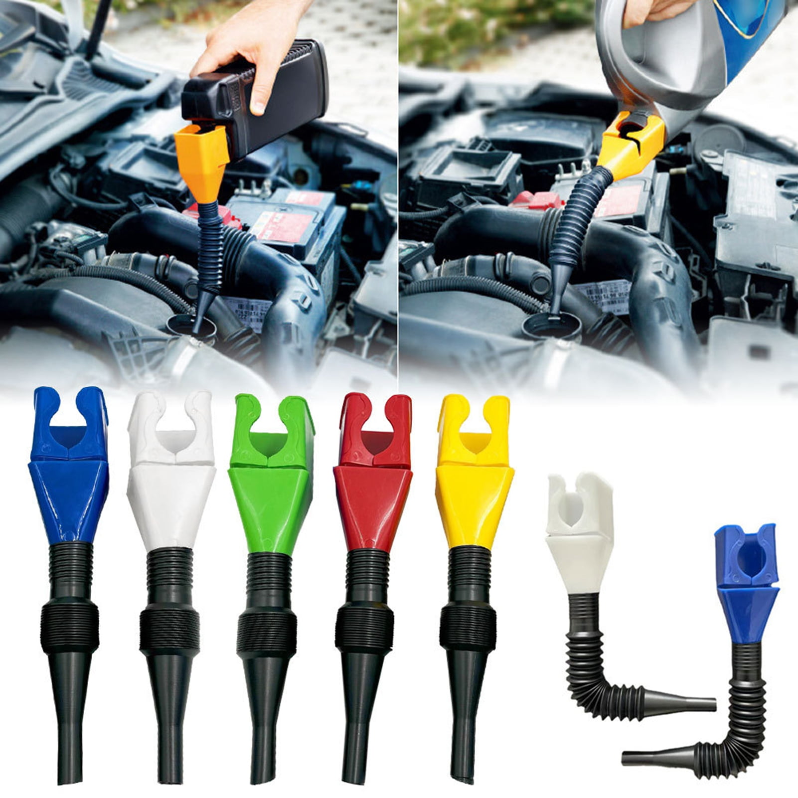 ZenCart 2Pcs Flexible Draining Tool Snap Funnel Wide Mouth Refueling ...