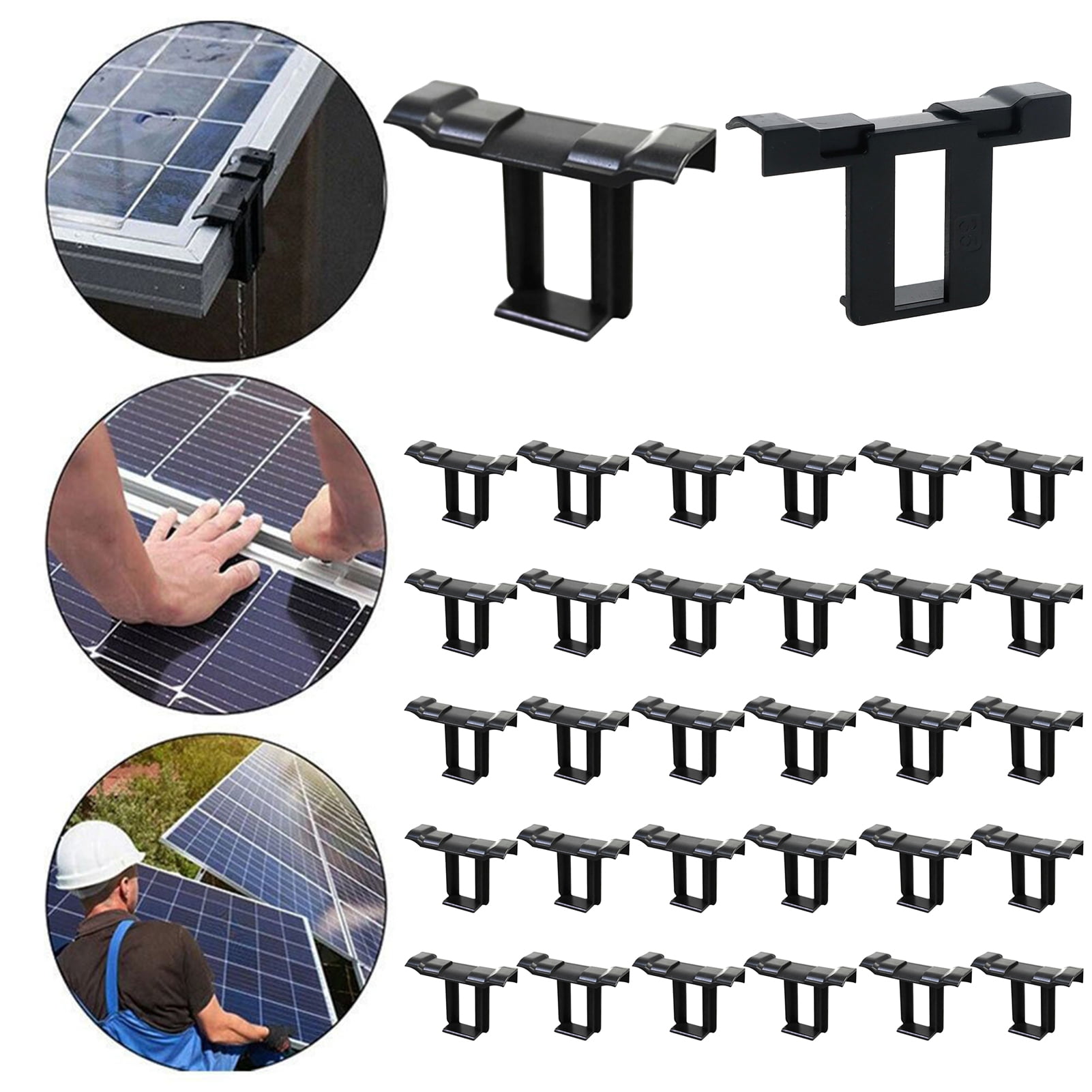 ZenCart 30Pcs 20/35/40/45MM Solar Panel Drain Clip Heavy Duty PV Module ...