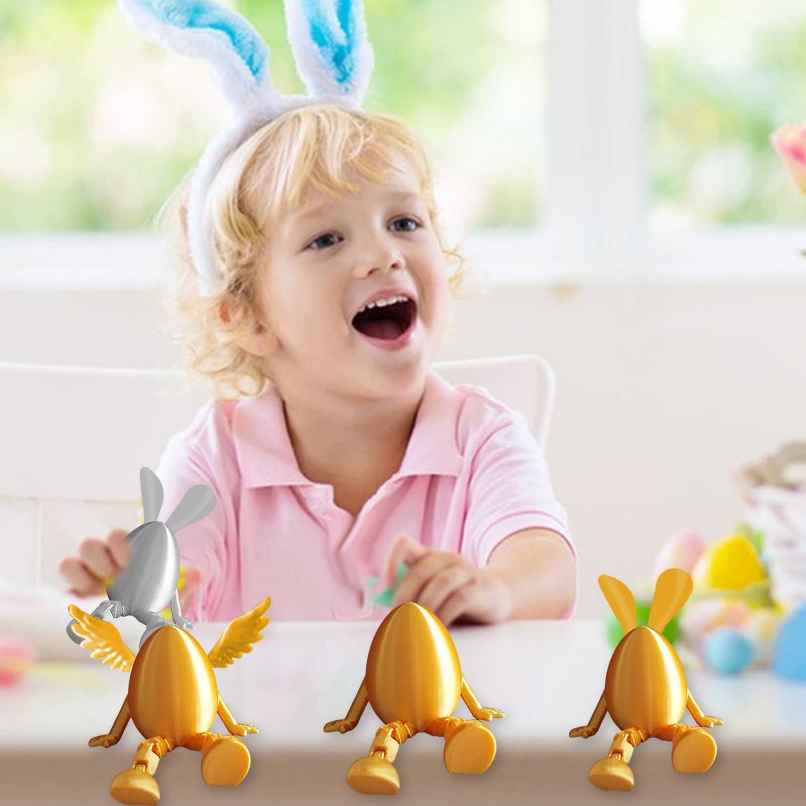 ZenCart 3D Printed Easter Egg Tabletop Decor Egg Ornament Articulated ...