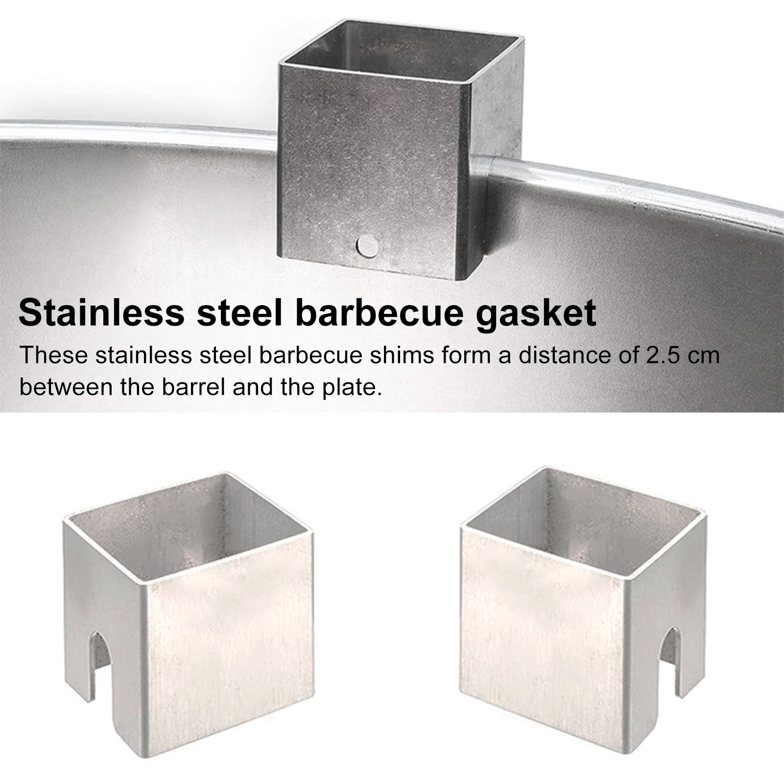 ZenCart 3Pcs Stainless Steel BBQ Grill Gasket & Fireproof Spacer ...