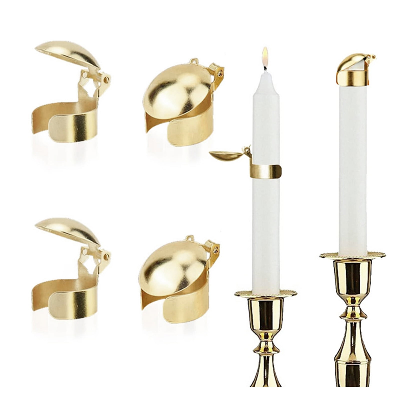 ZenCart 4Pcs/Set Automatic Candle Extinguisher Metal Round Heart Star ...