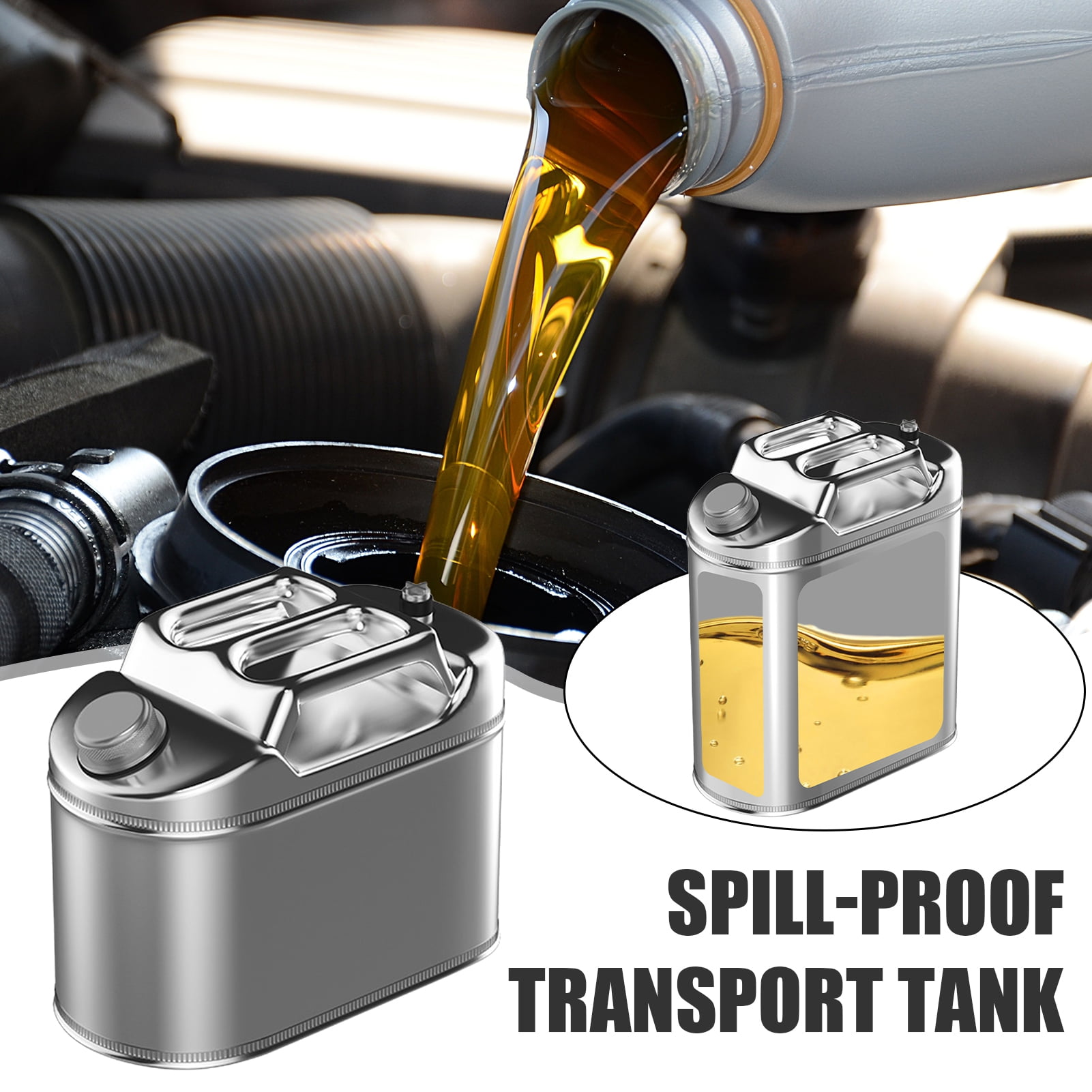 ZenCart 5L/10L Metal Fuel Container Stainless Steel Gas Can with Handle ...